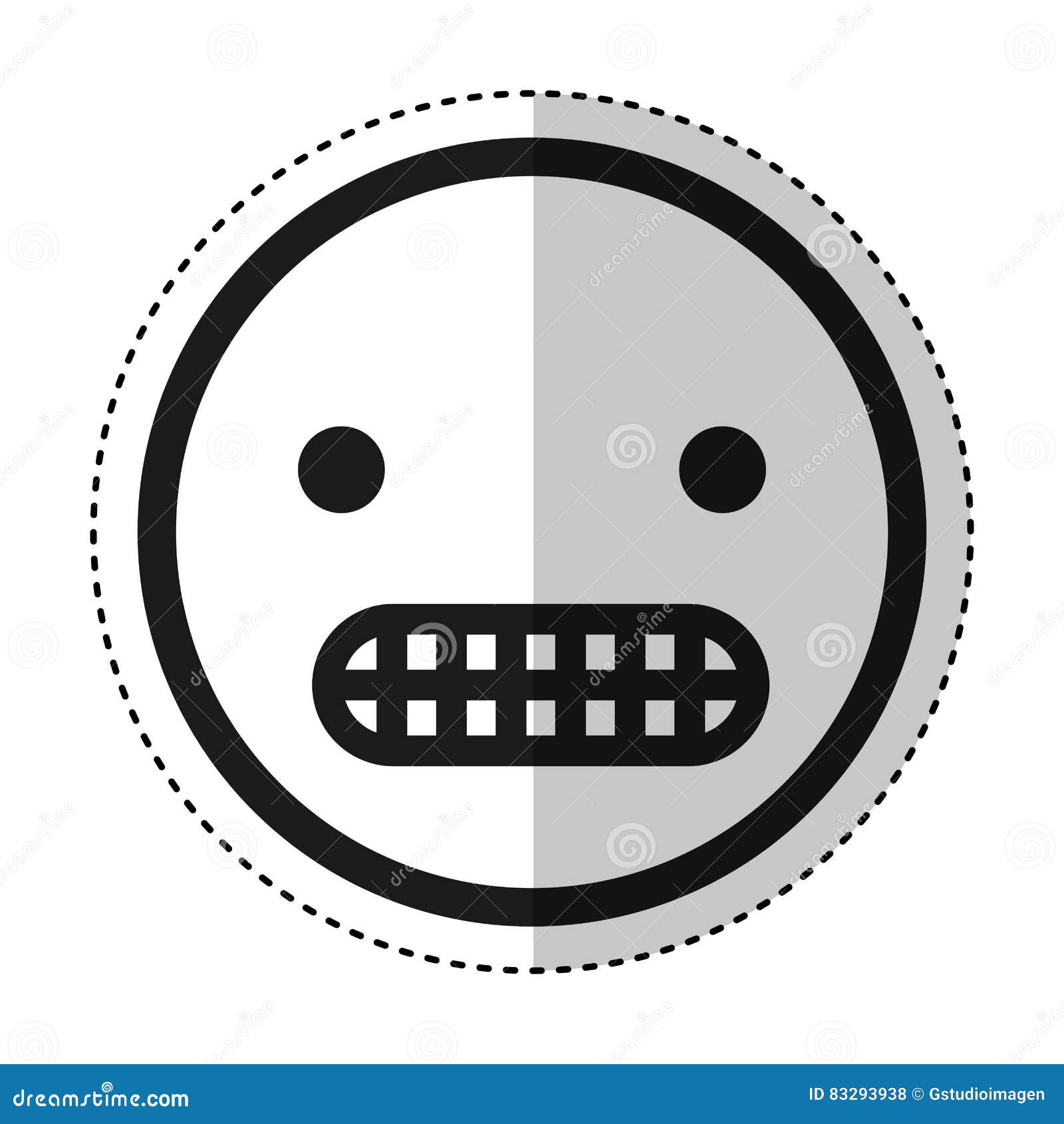 Emogy face Kawaii style stock illustration. Illustration of adorable ...