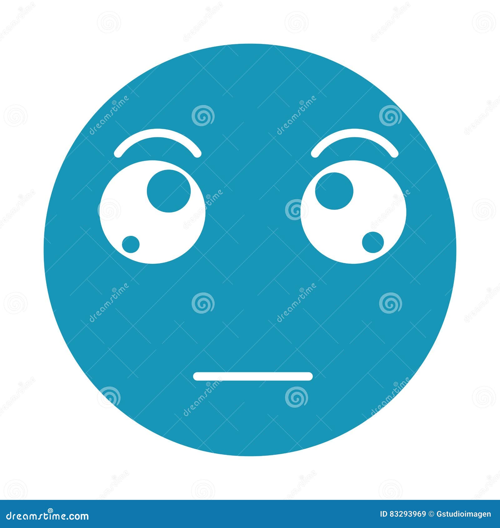 Emogy face Kawaii style stock illustration. Illustration of graphic ...