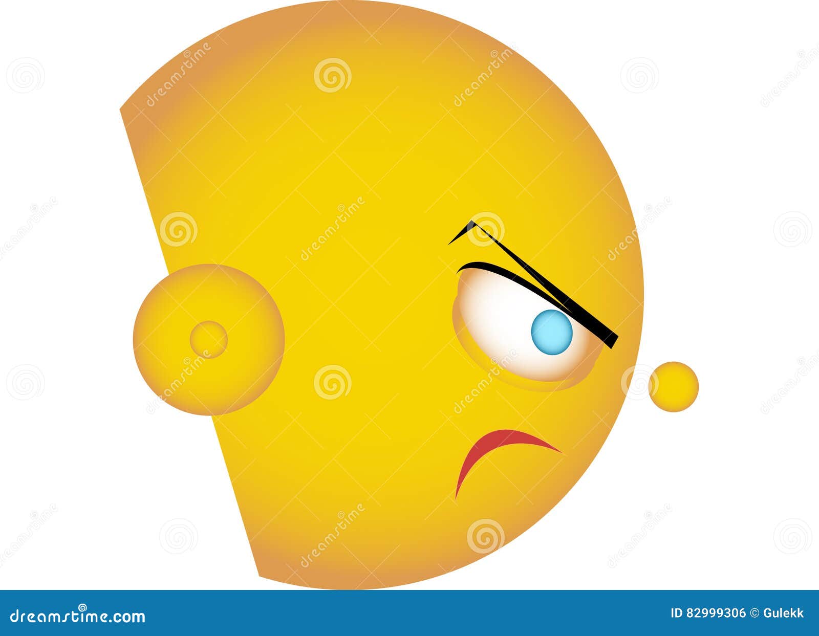 Emoji stock de ilustración. Ilustración de nervioso, cara - 82999306