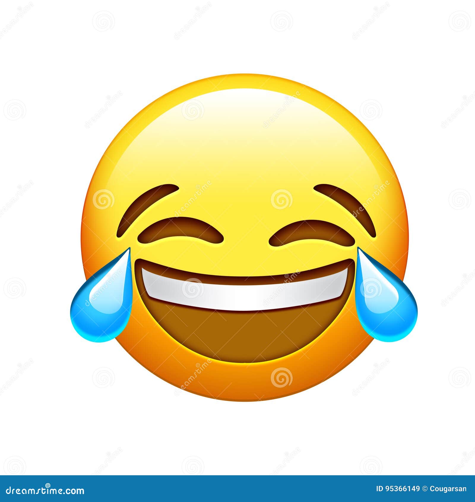 Emoji Amarela ícone Do Rasgo Do Riso E Do Grito Do Lol Da Cara ...