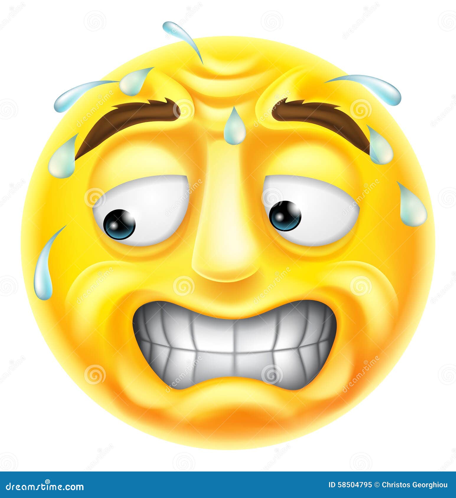 Emoji Assustado Do Emoticon Ilustração do Vetor - Ilustração de tipos ...