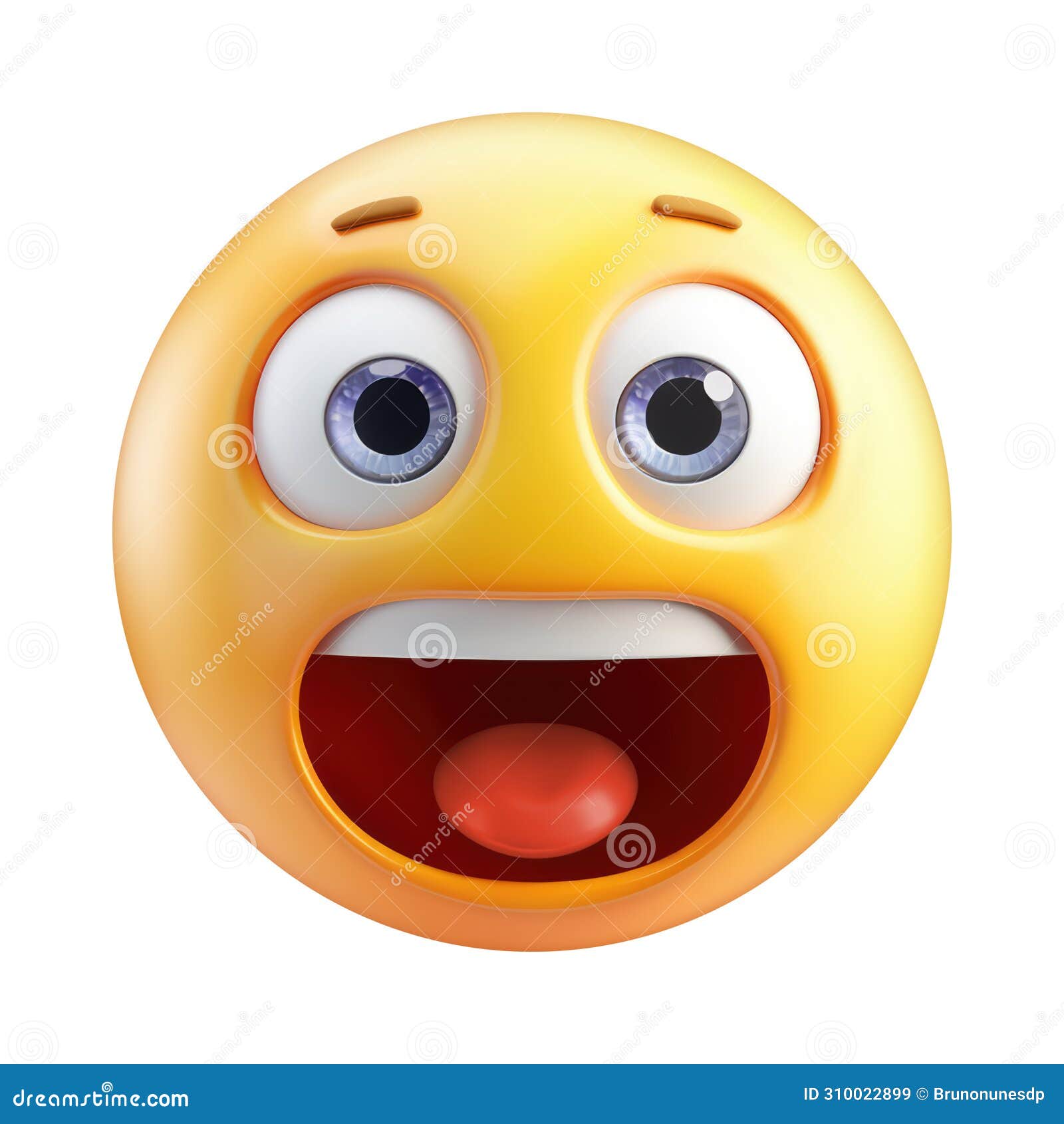 Emoji of a Emoji of a Astonished Face Stock Illustration - Illustration ...