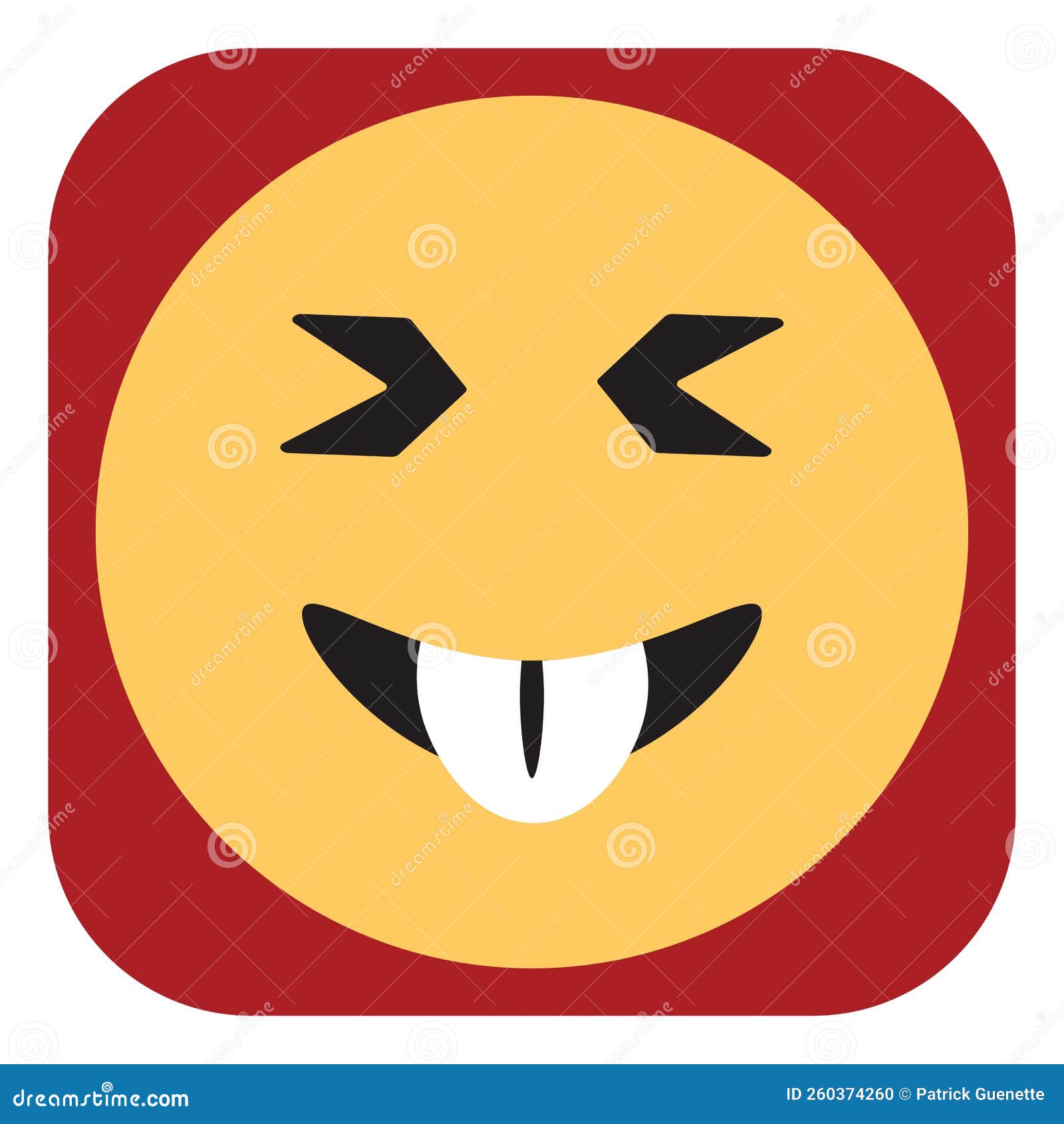 Emoji with big teeth, icon stock vector. Illustration of teeth - 260374260