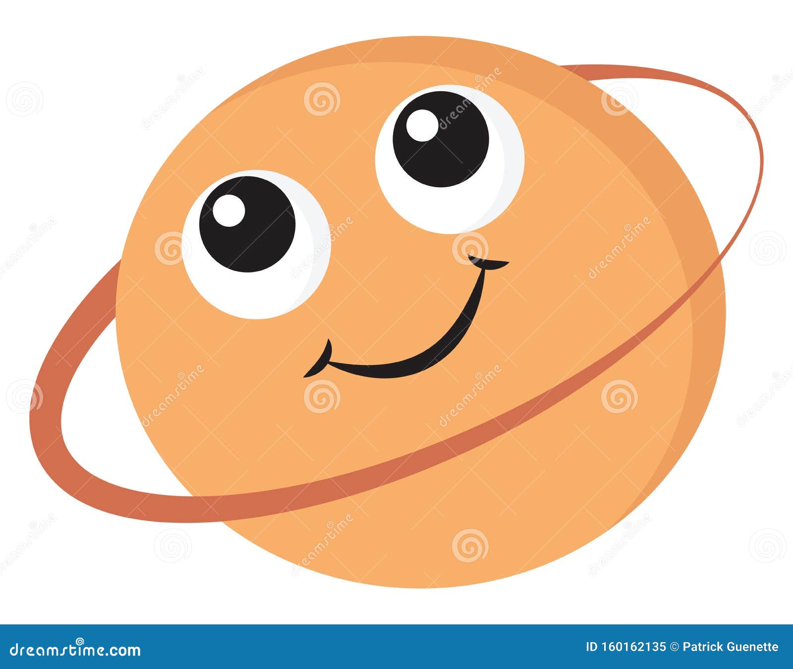 Emoji of the Smiling Saturn, Vector or Color Illustration Stock Vector ...