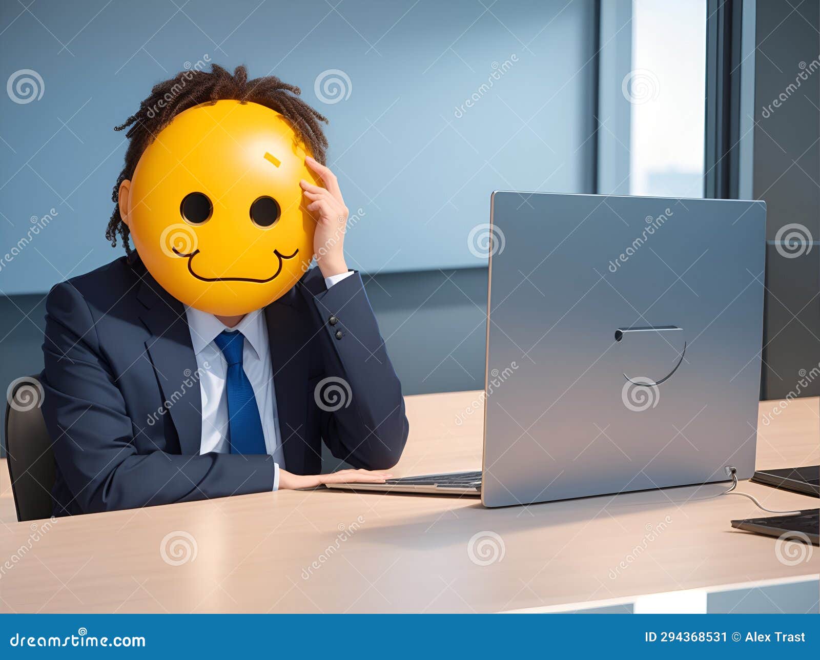 Emoji in Business Attire. AI Generated Stock Illustration ...