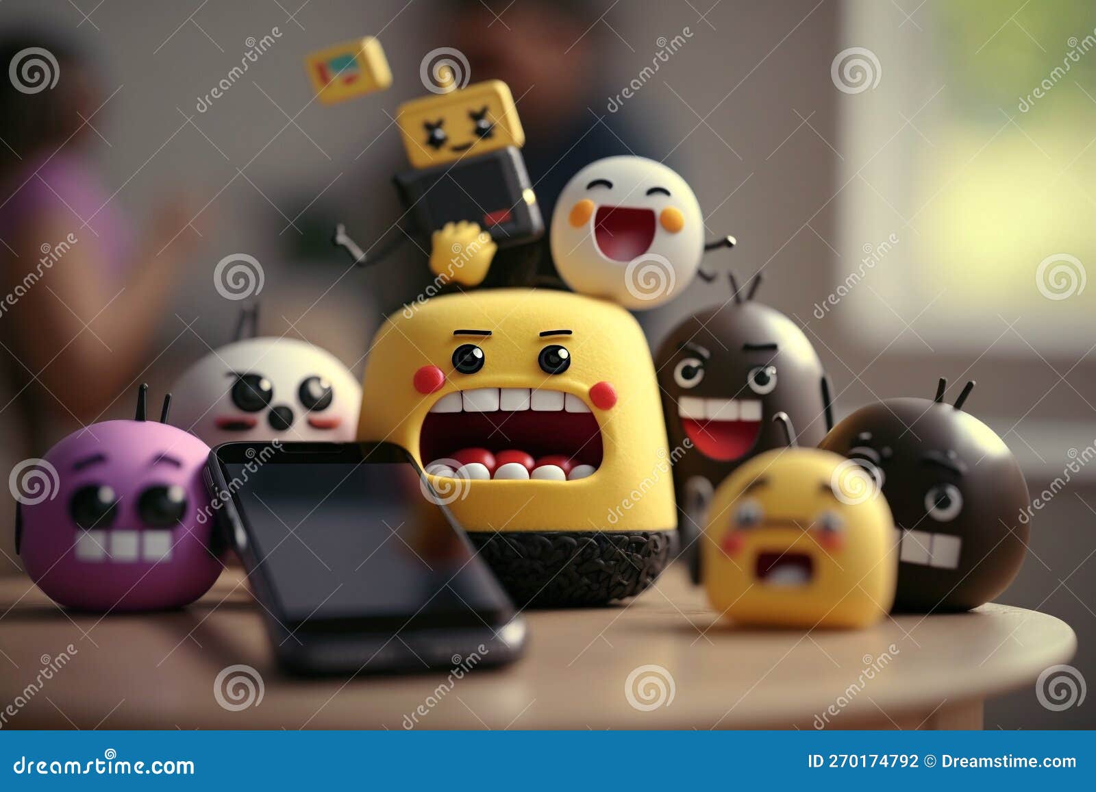 Emoji Playing Guitar Isolated On White Background, Emoticon Guitarist ...