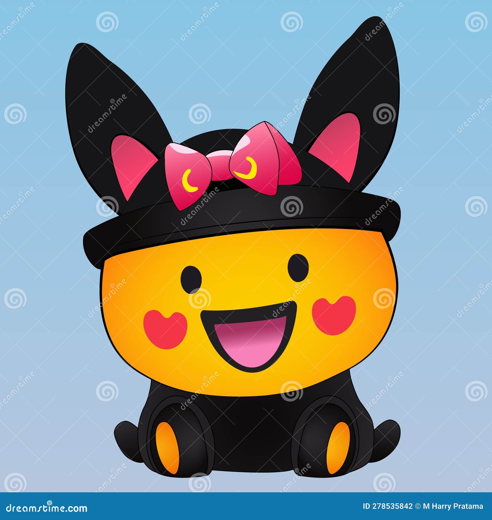 Emoji Chibi Cute Anime Cat Faces Stock Vector - Illustration of food ...