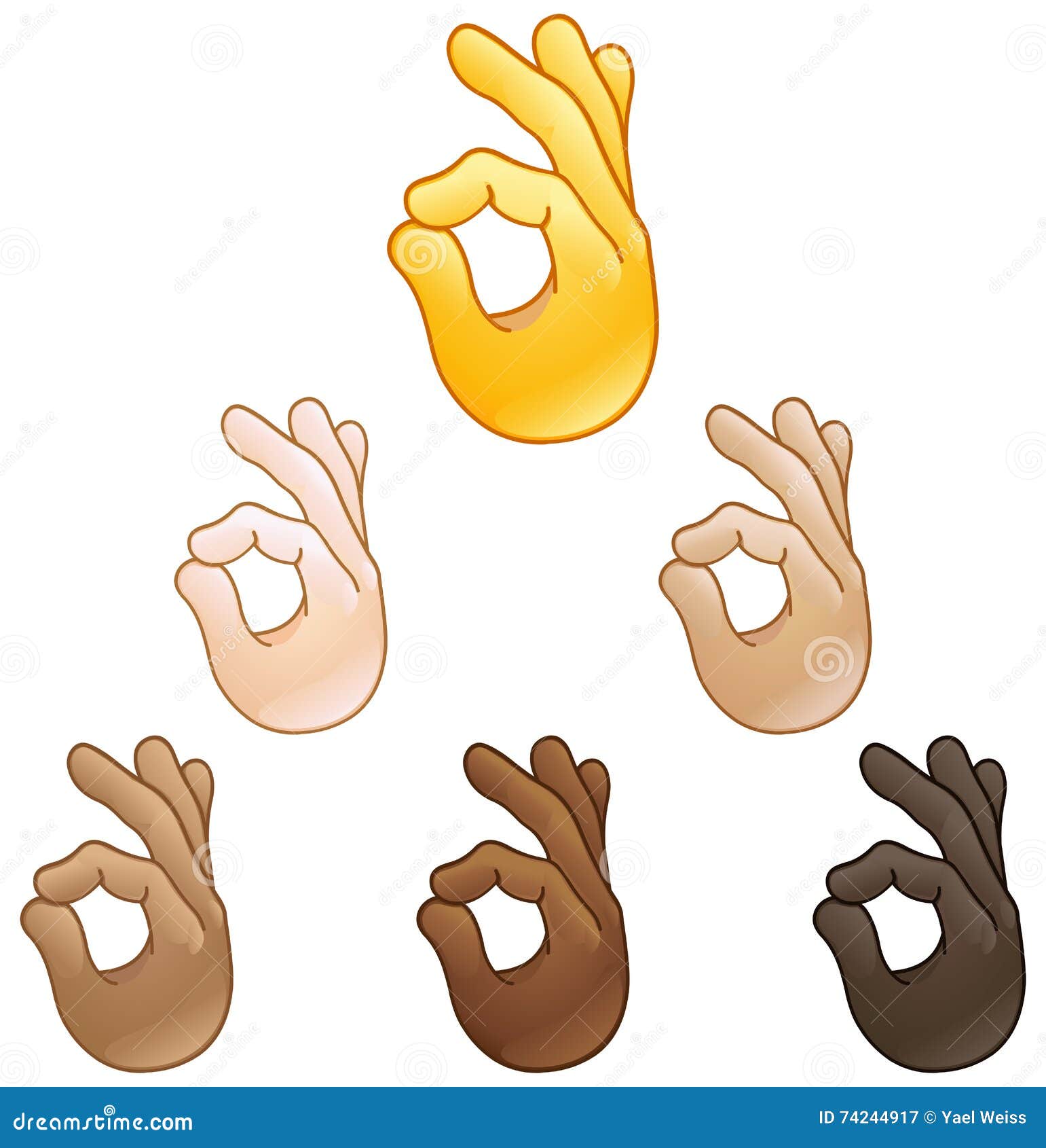 Emoji Correct De Signe De Main Illustration de Vecteur - Illustration ...