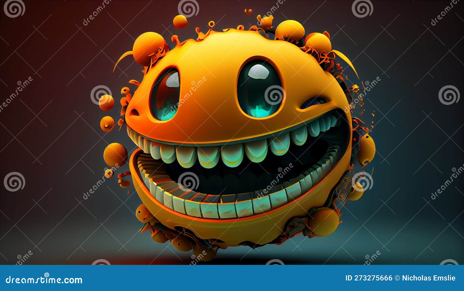Emoji 3d Sphere Ai Generated Stock Illustration - Illustration of emote ...