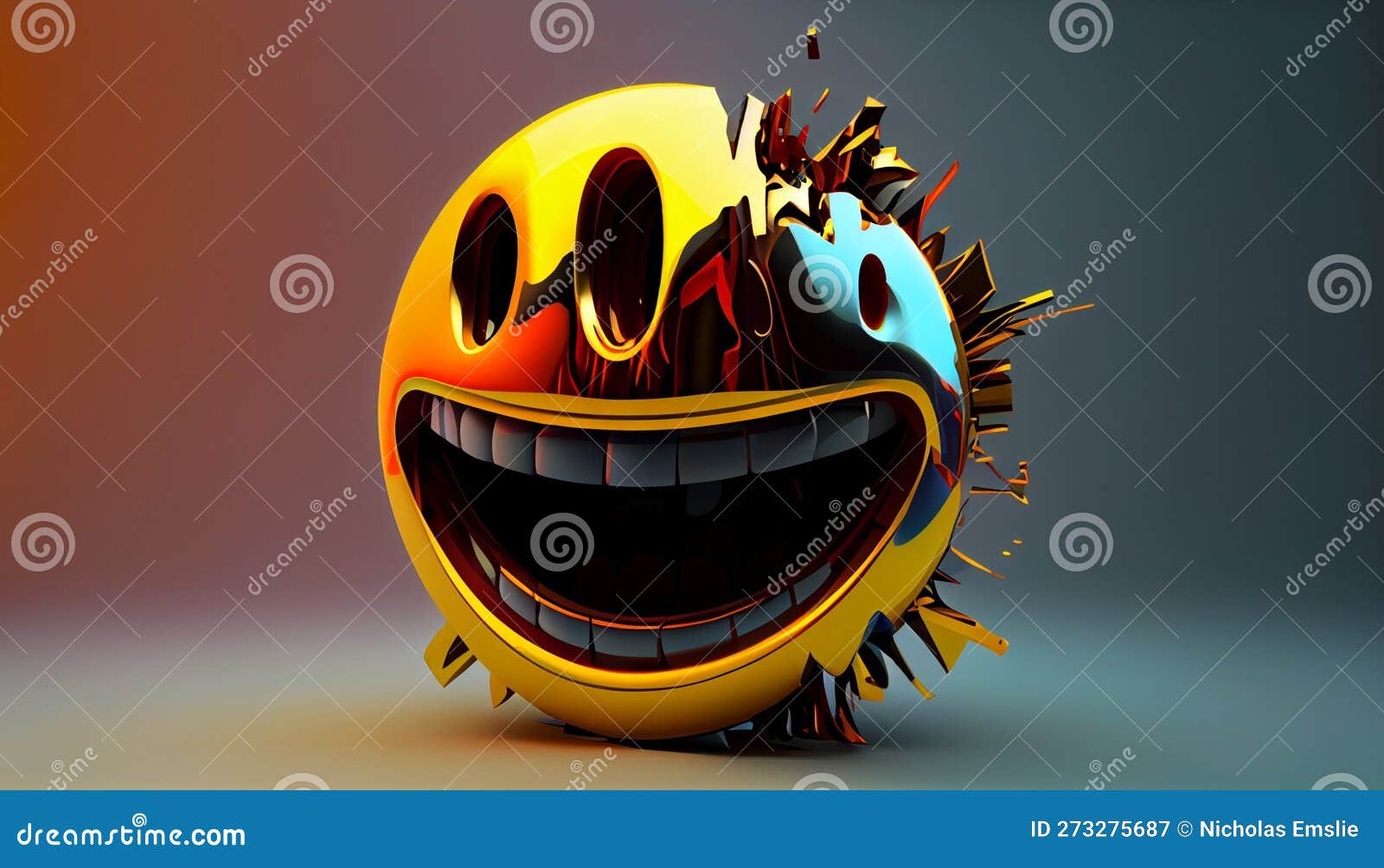 Emoji 3d Sphere Ai Generated Stock Image - Image of emote, generated ...