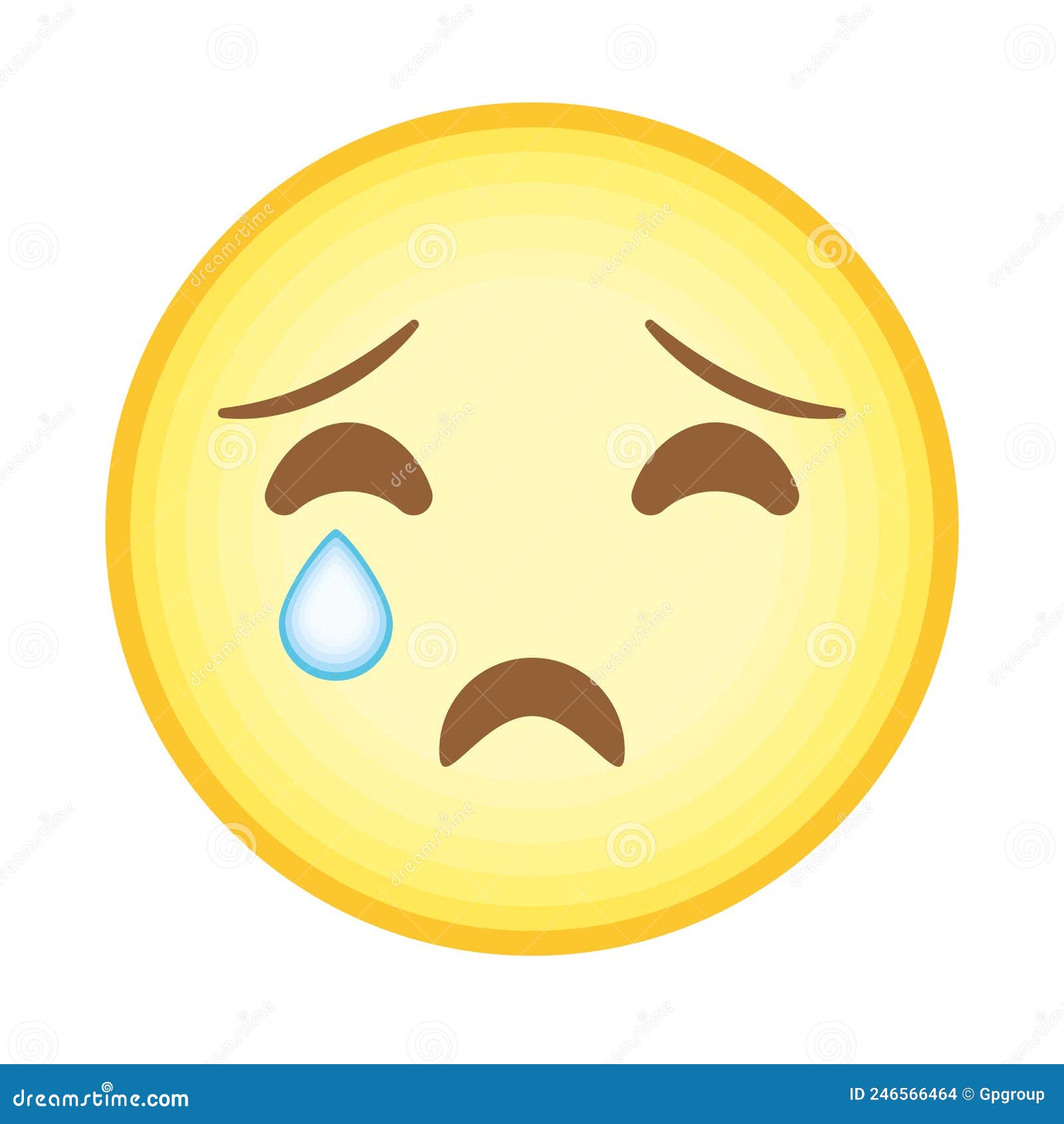 Emoji de choro amarelo ilustração do vetor. Ilustração de fofofo ...