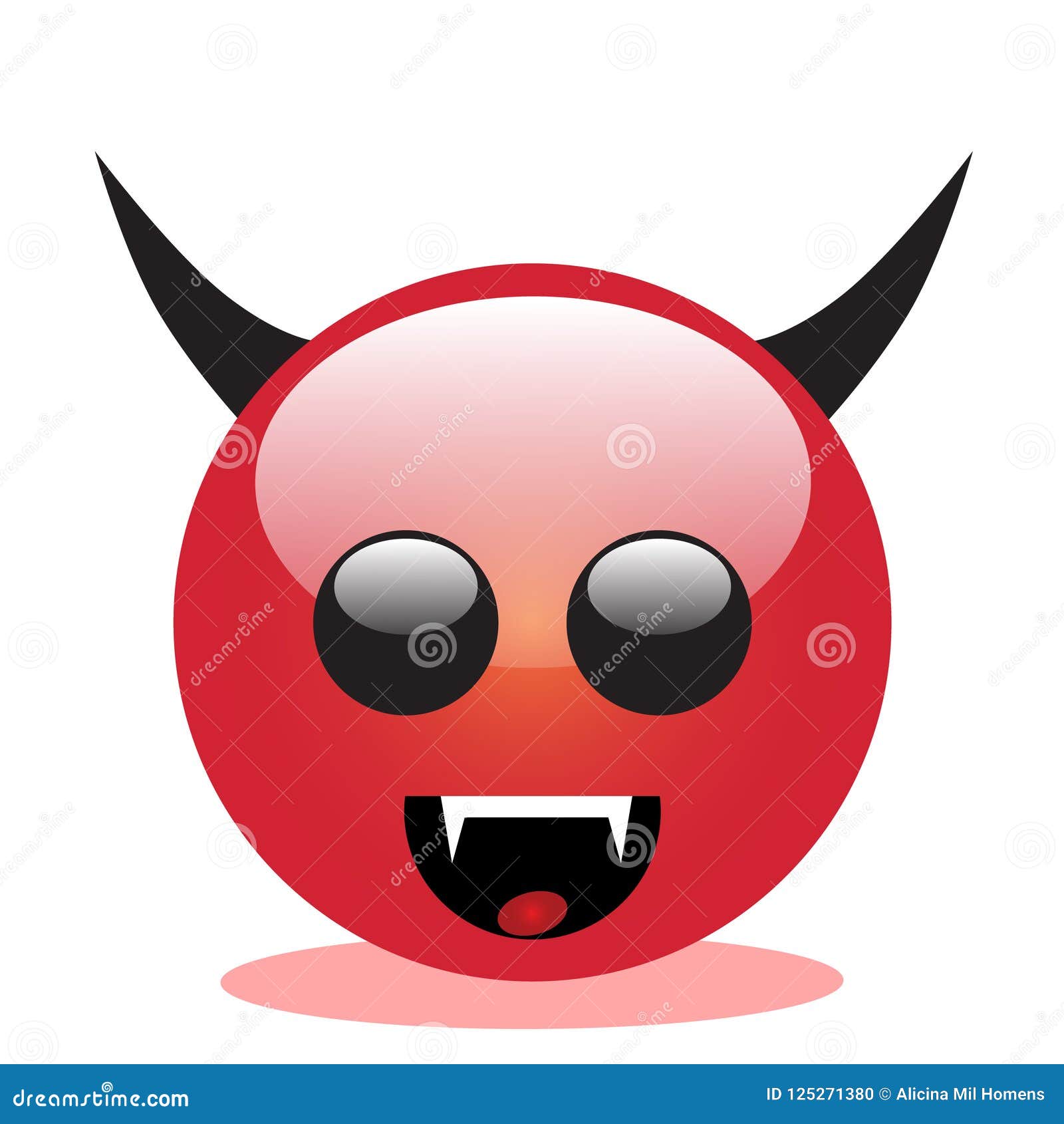 Emoji De Una Cara Del Diablo Stock de ilustración - Ilustración de ...