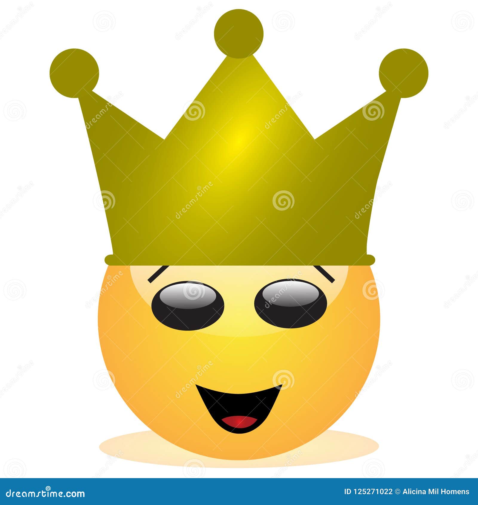 Emoji De Una Cara De Un Rey Stock de ilustración - Ilustración de ...