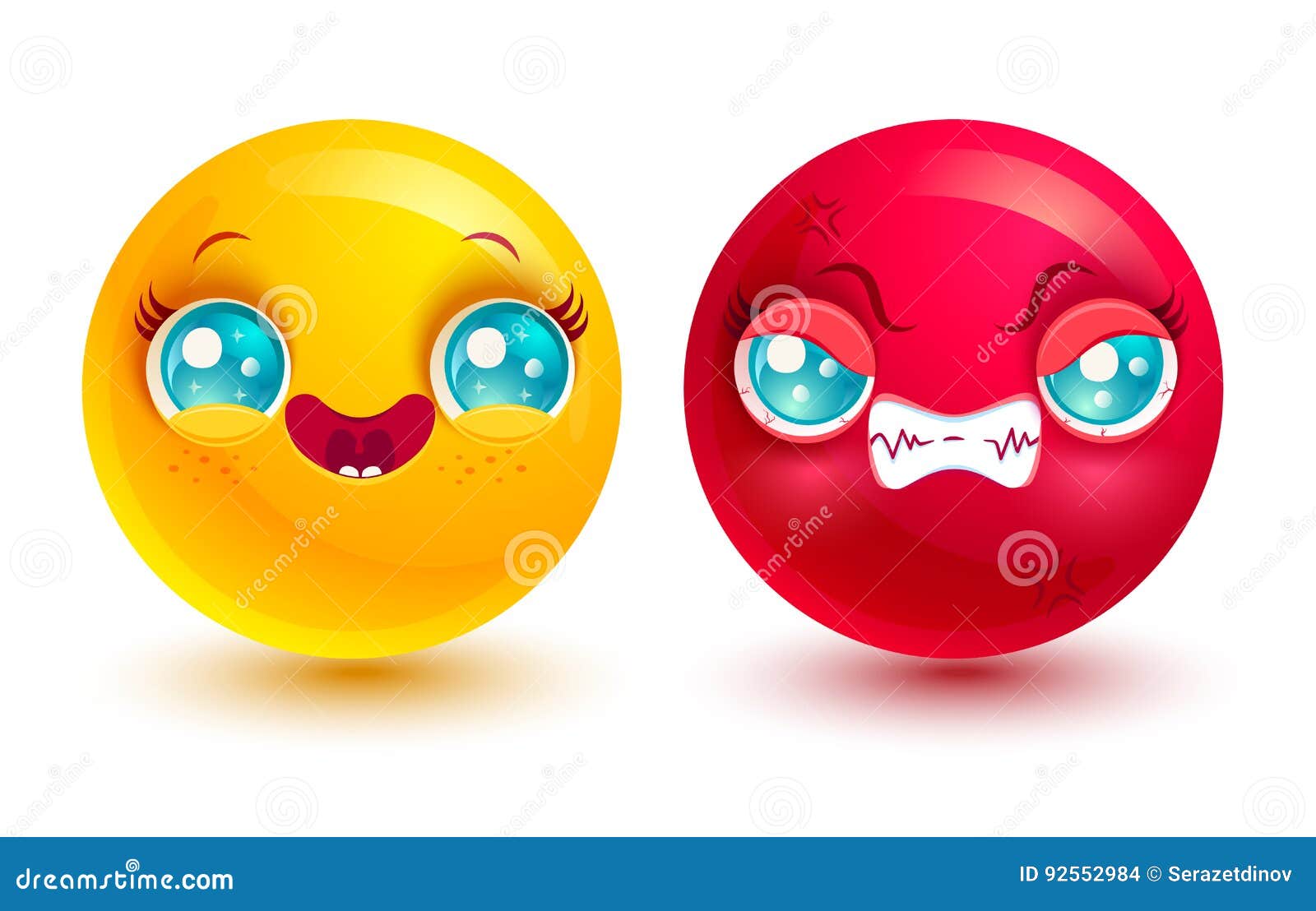 Emoji drôle et fâché illustration de vecteur. Illustration du internet ...