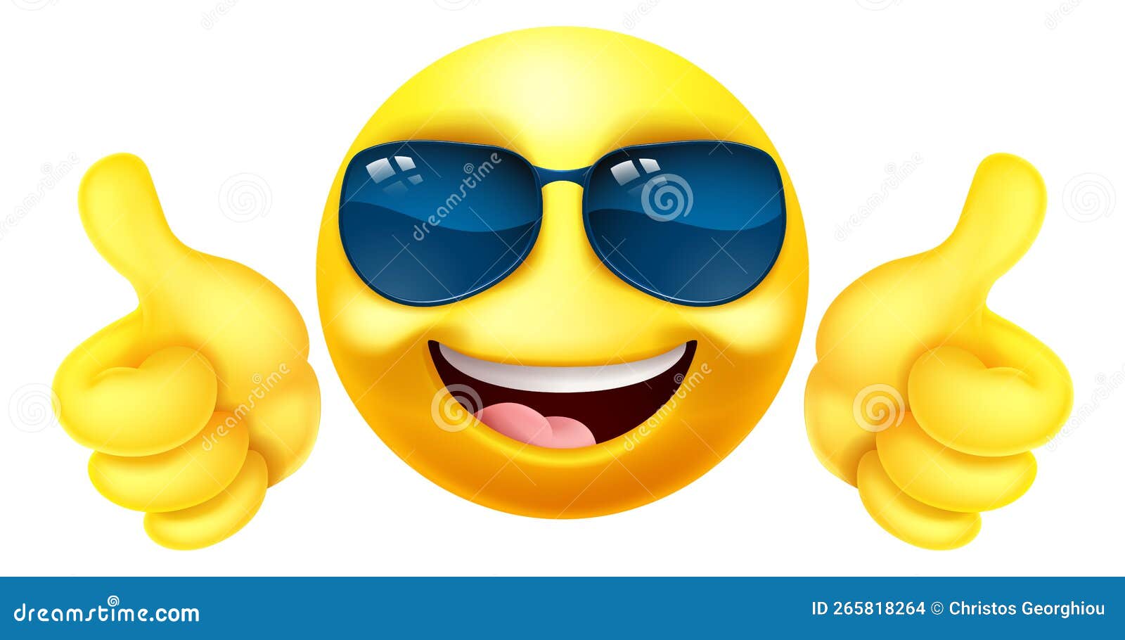 Smiley Face With Sunglasses And Thumbs Up