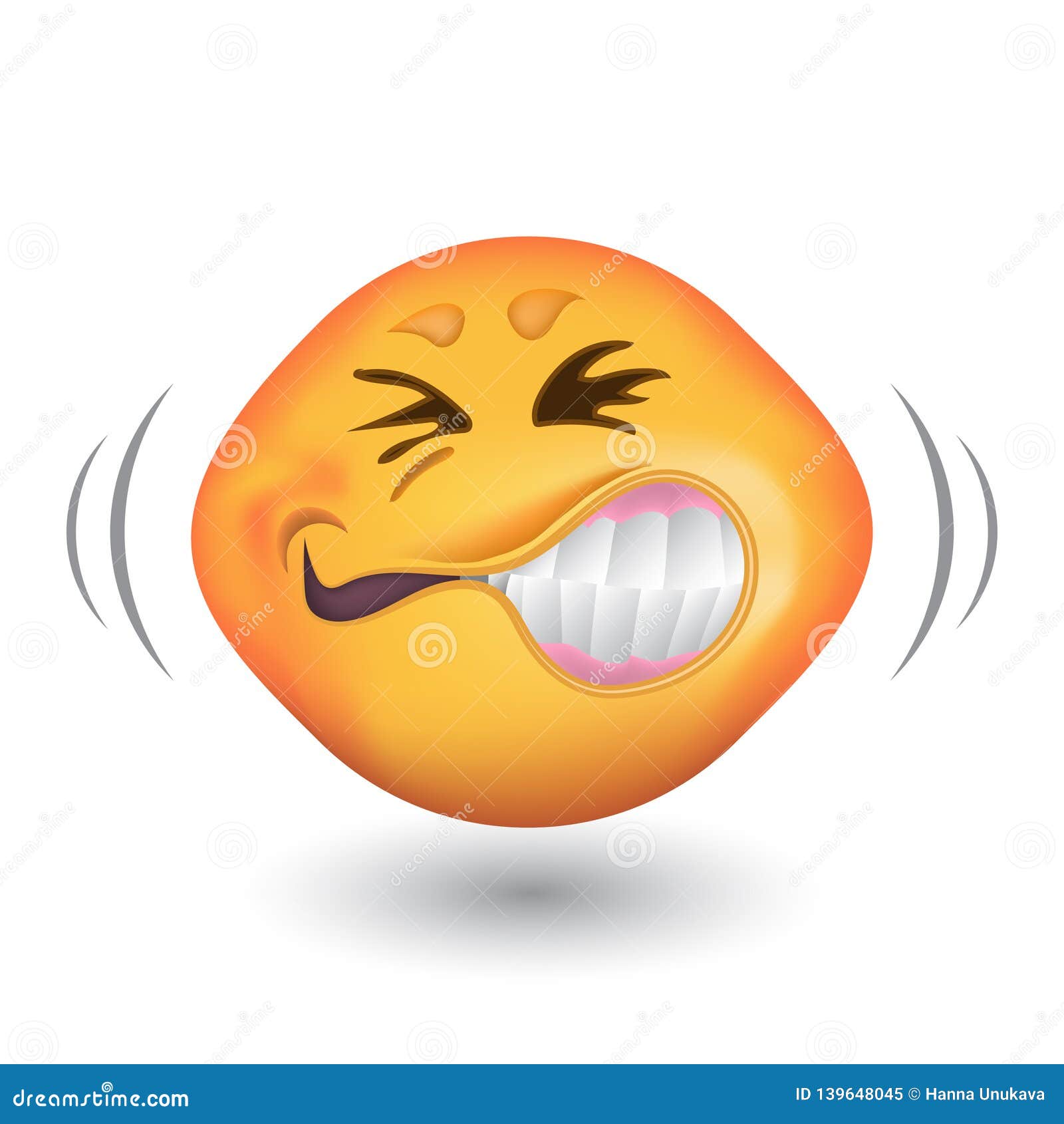 Emoji with Emotions of Aggression, Anger, Incontinence Stock Vector ...