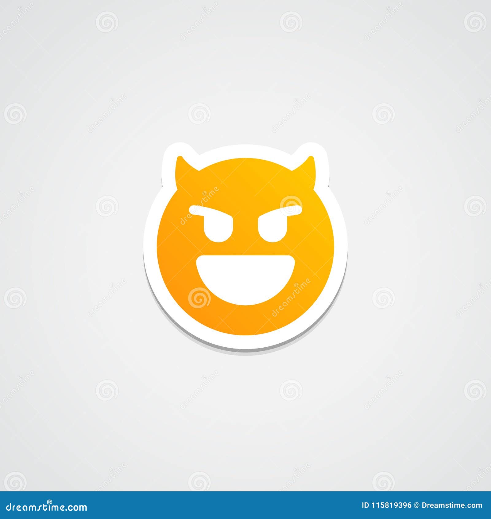 Emoji Evil Emoticon Character Vector Set. Emojis Daemon, Monster And ...