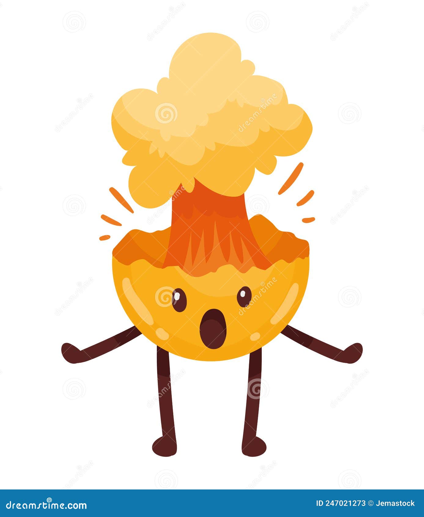 Emoji exploding character stock vector. Illustration of vector - 247021273