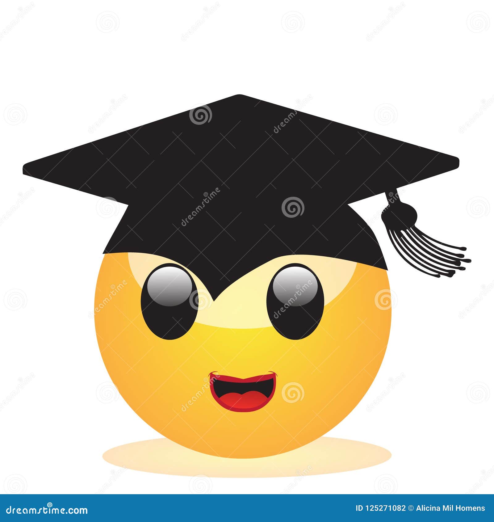 Emoji of a Face of a Student Stock Illustration - Illustration of ...