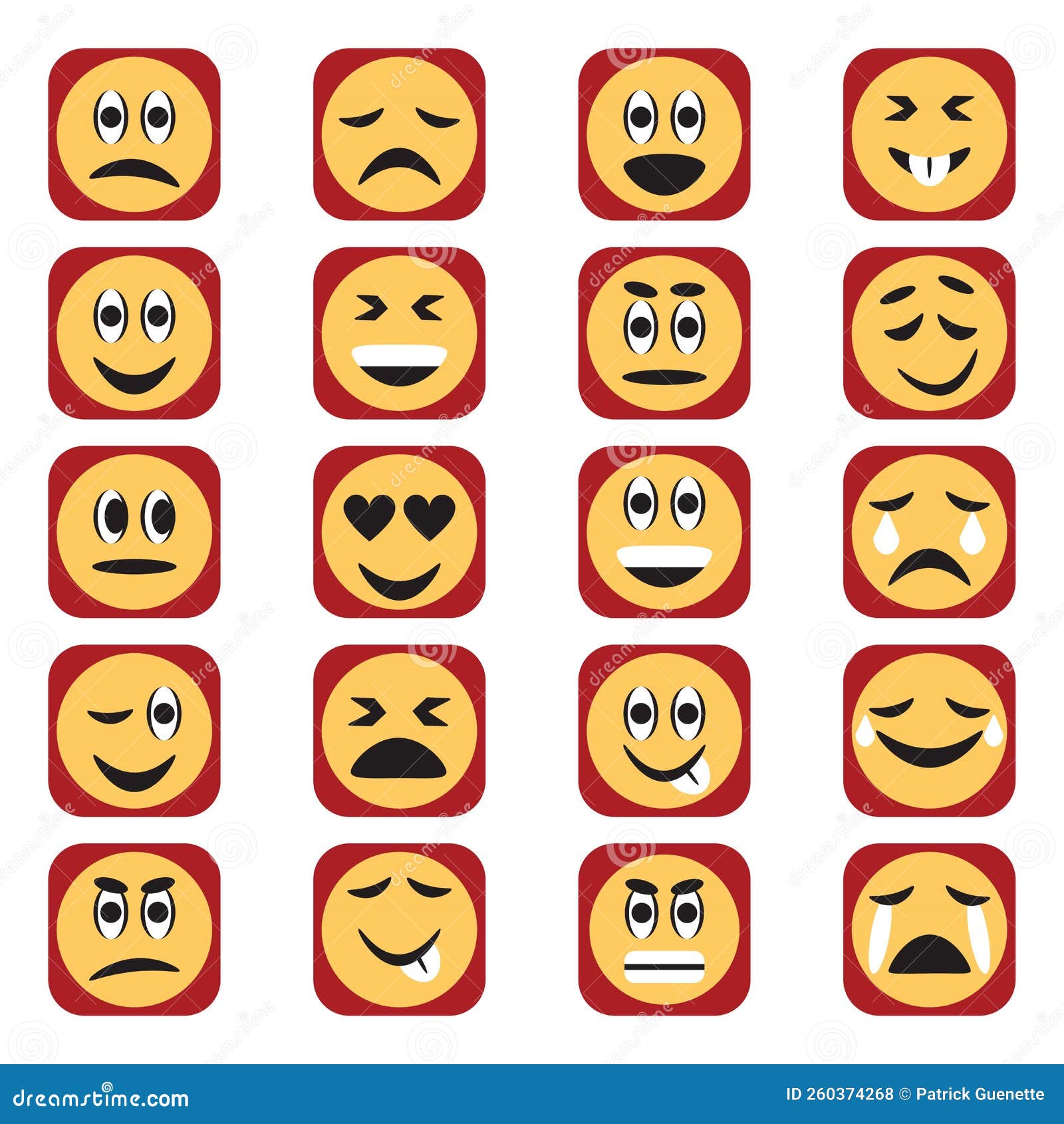 Emoji with feelings, icon stock vector. Illustration of vector - 260374268