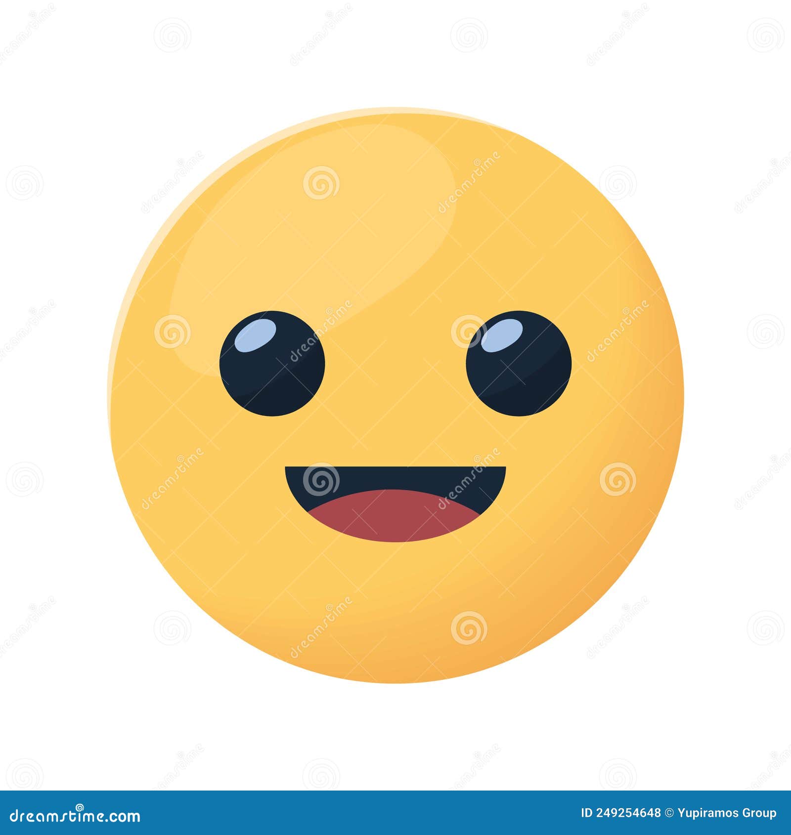 Emoji feliz sonriente ilustración del vector. Ilustración de facial ...