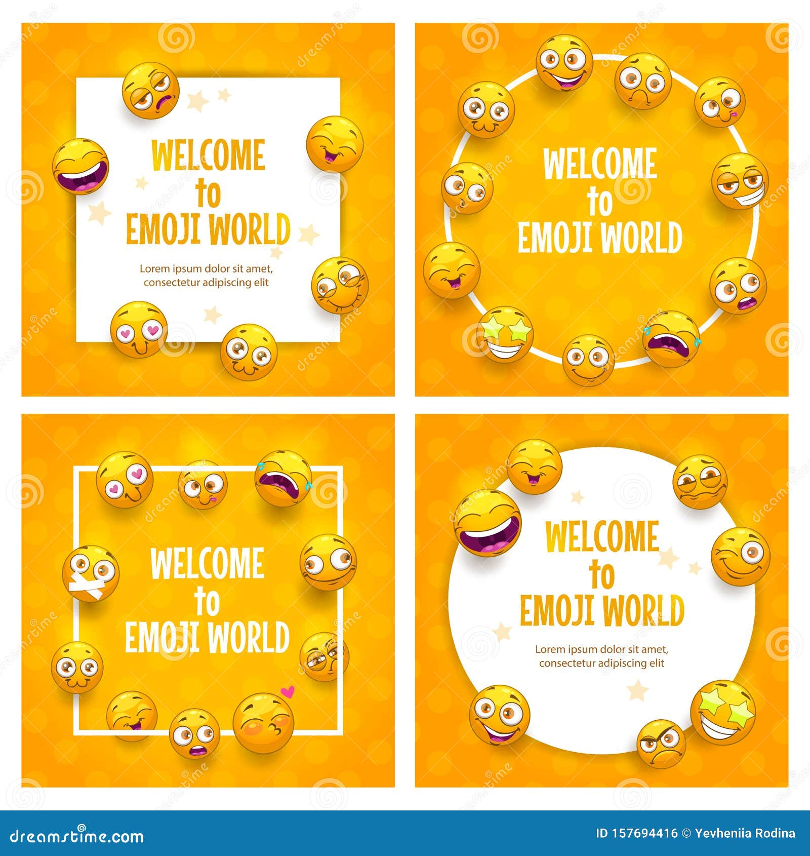 The Funny Square Frame With Blank Place For The Text Of Cartoon Tapirs ...