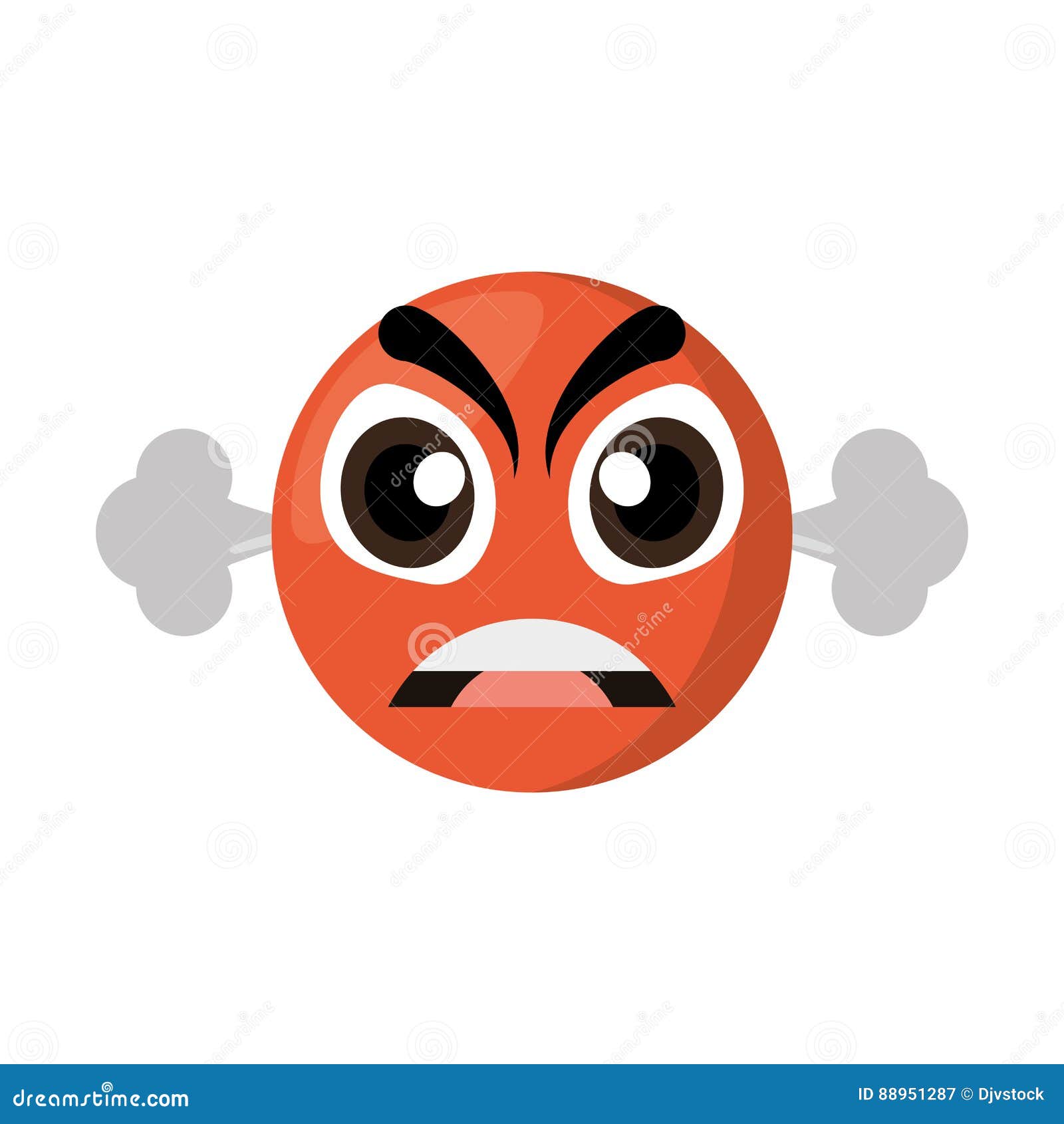 Emoji Furious Expression Image Stock Illustration - Illustration of ...