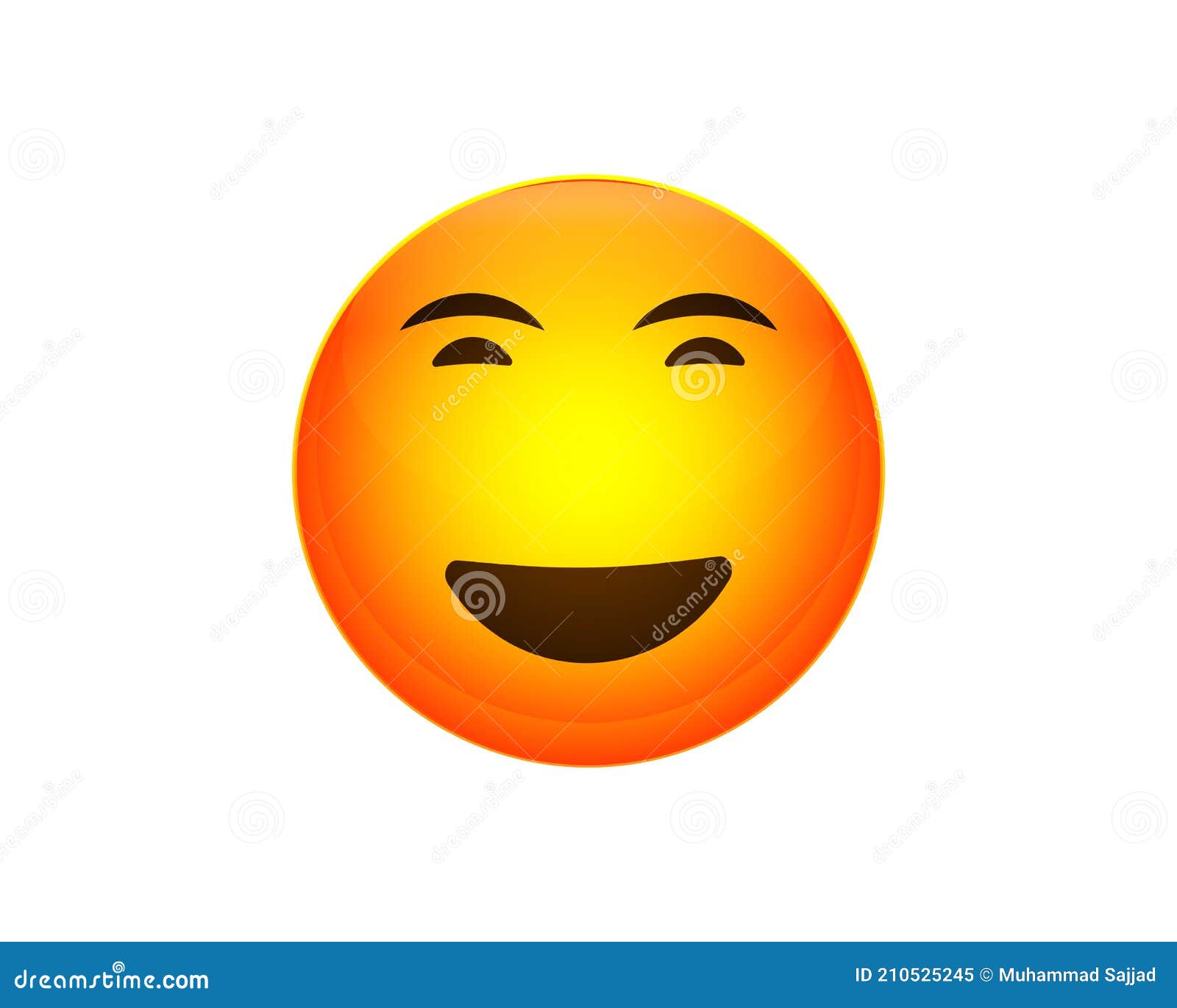 Emoji Happy Laughing with Realistic Face Expression Stock Vector ...