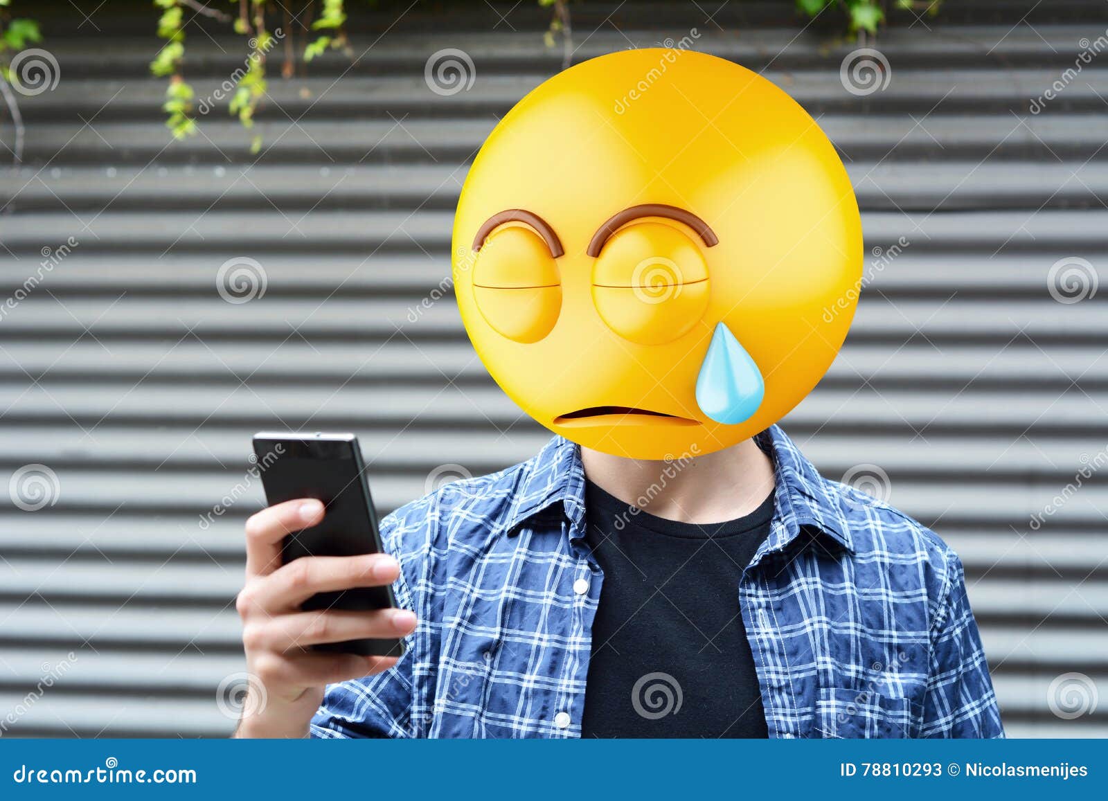 Emoji head man stock image. Image of cellphone, people - 78810293
