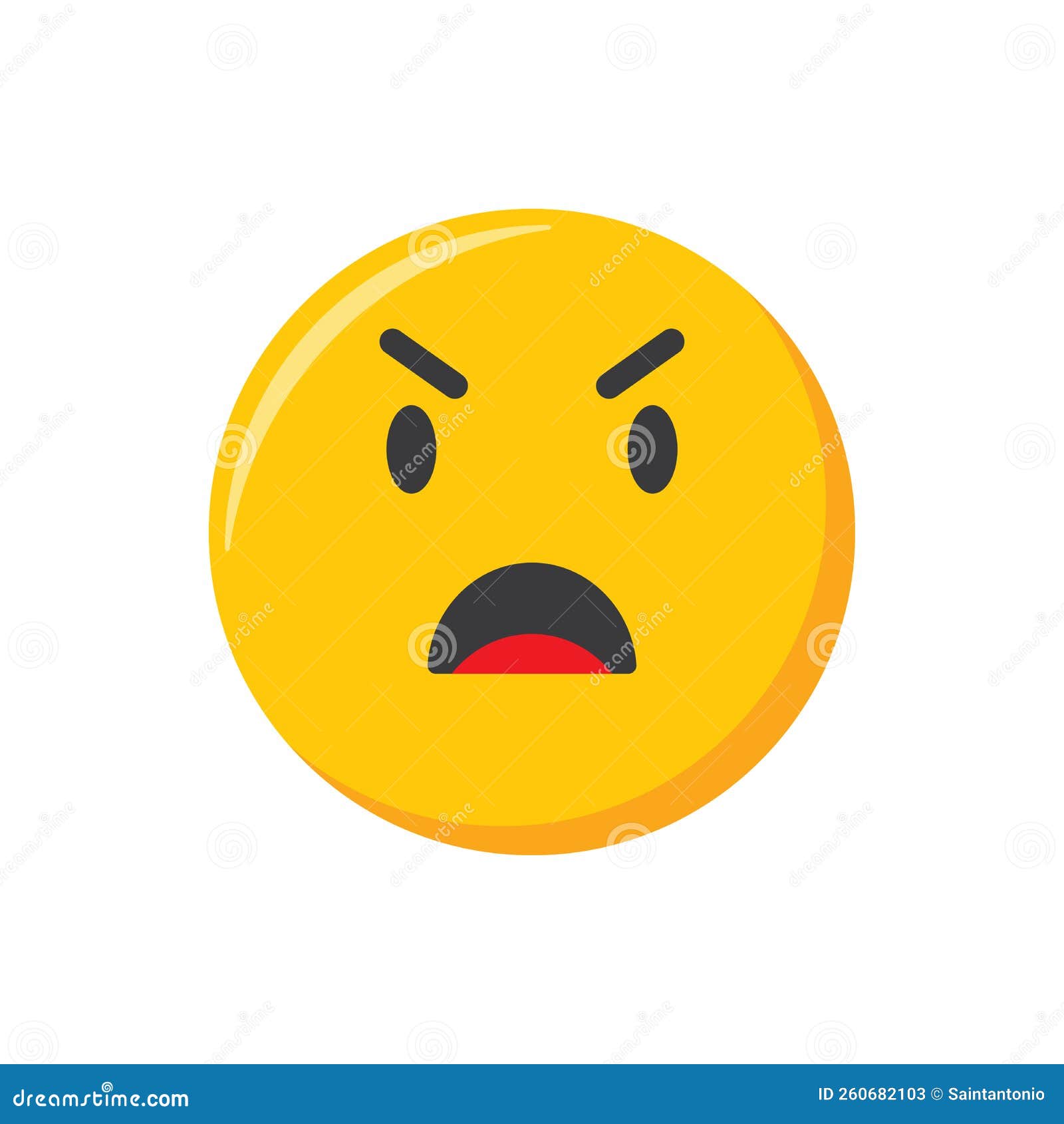Emoji Icon. Angry And Evil Emoticon, Vector Illustration ...
