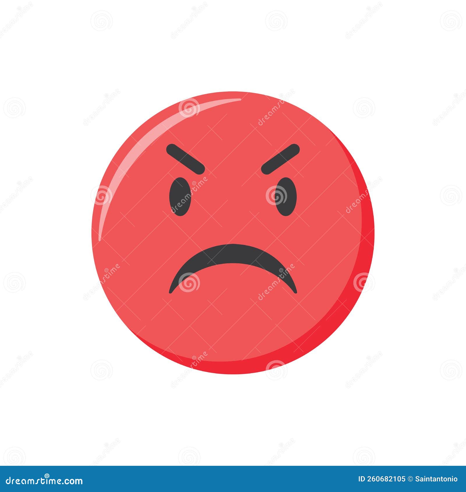 Emoji Icon. Angry and Evil Emoticon, Vector Illustration Stock Vector ...