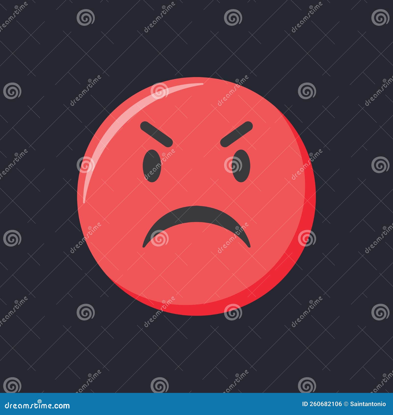 Emoji Icon. Angry and Evil Emoticon, Vector Illustration Stock Vector ...