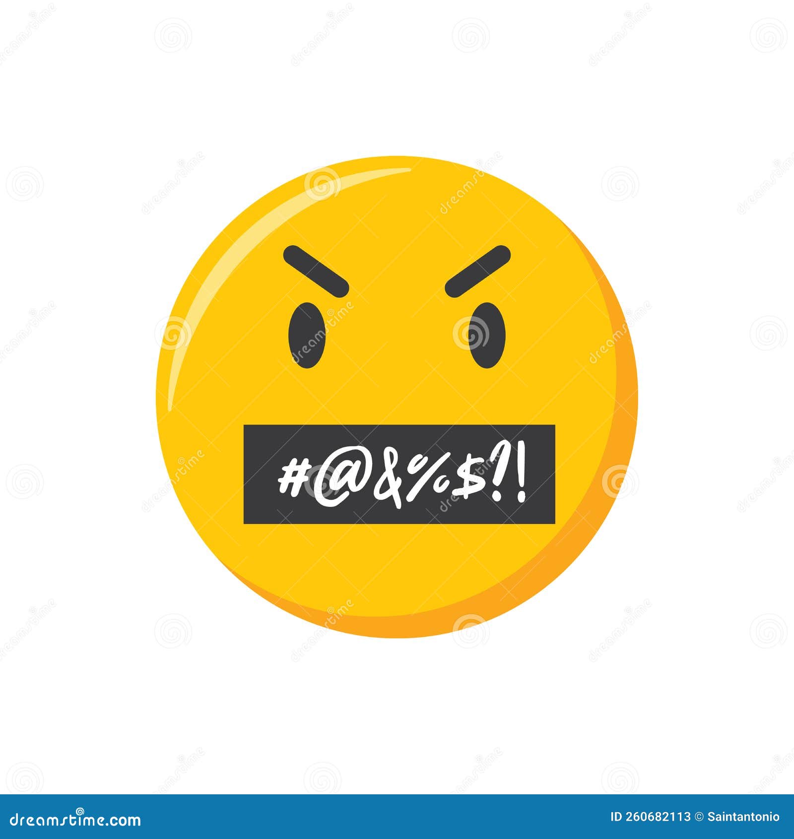 Emoji Icon. Angry and Evil Emoticon, Vector Illustration Stock Vector ...
