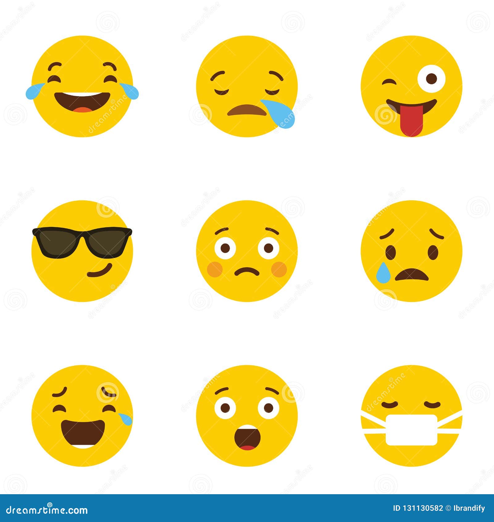 Emoji Icon Set Design Vector Stock Vector - Illustration of character ...