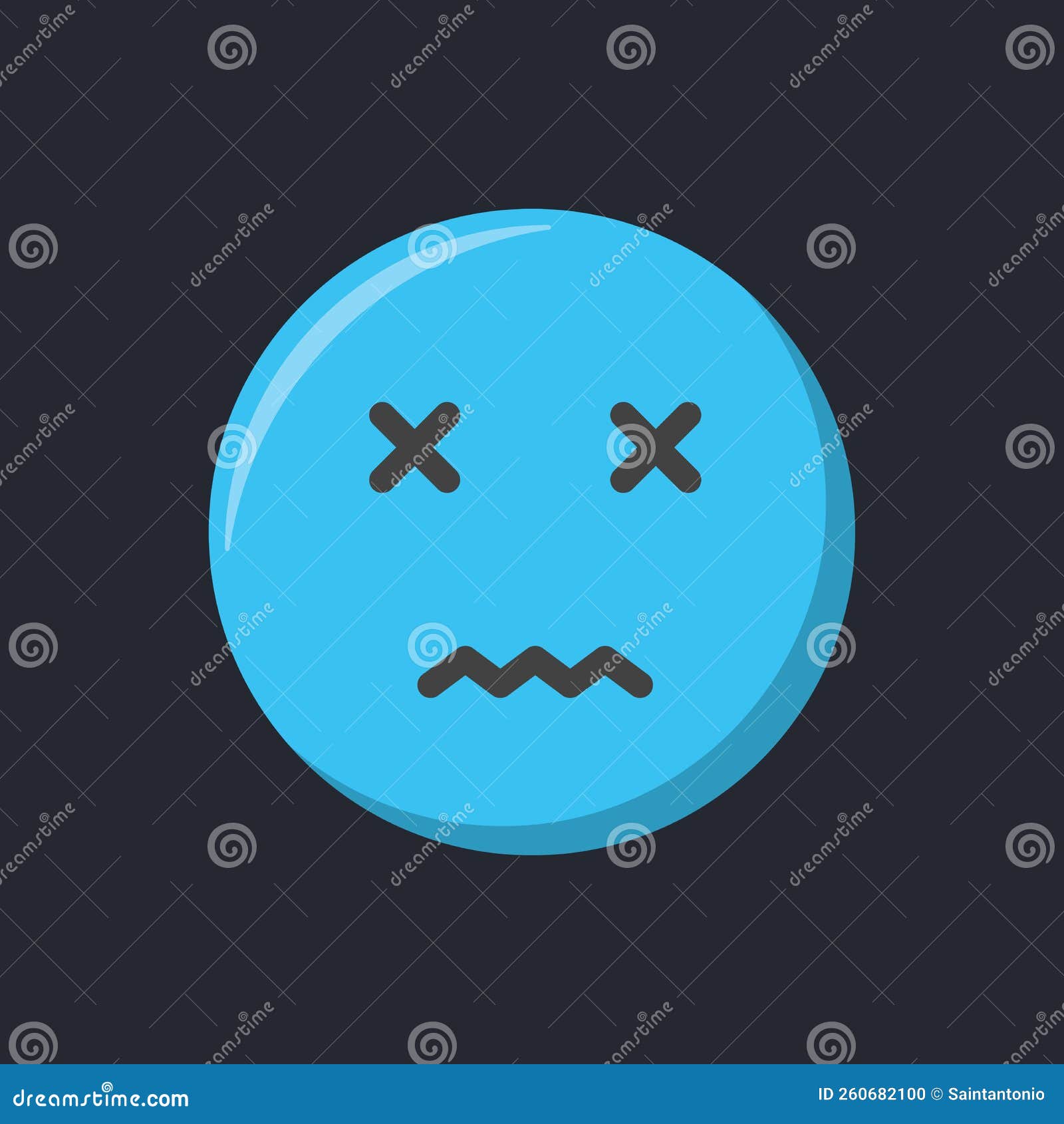 Sick Face With Thermometer. Cartoon Face Expressions | CartoonDealer ...