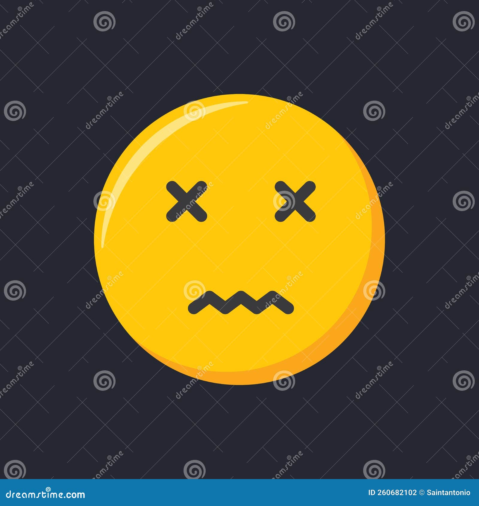 Emoji Icon. Sick Face, Ill Emoticon, Vector Illustration Stock Vector ...