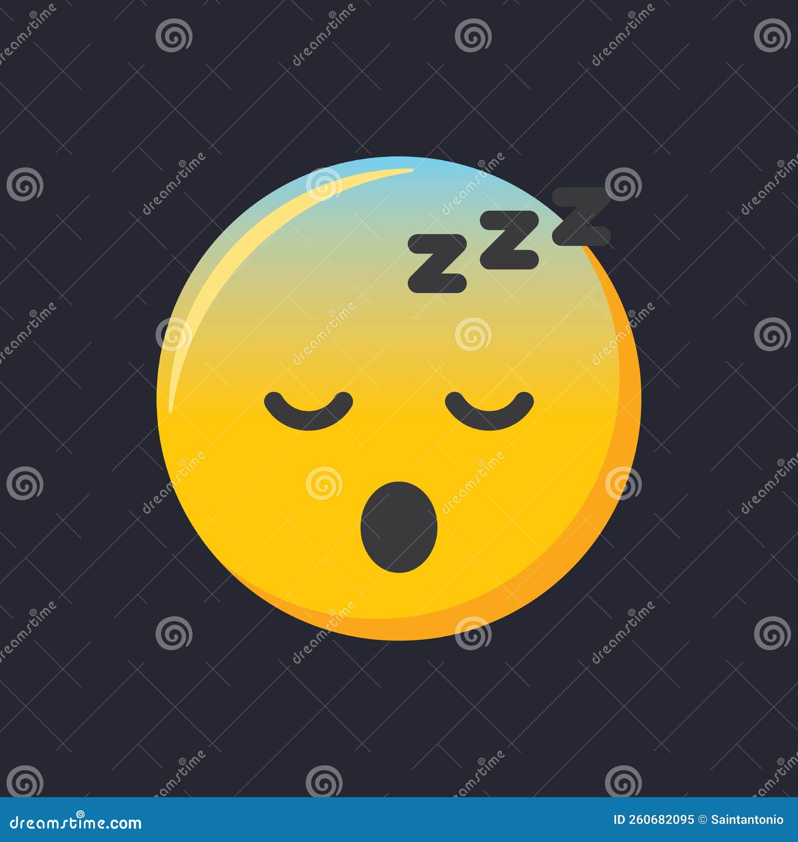 Emoji Icon. Sleepy Face Emoticon, Vector Illustration Stock Vector ...