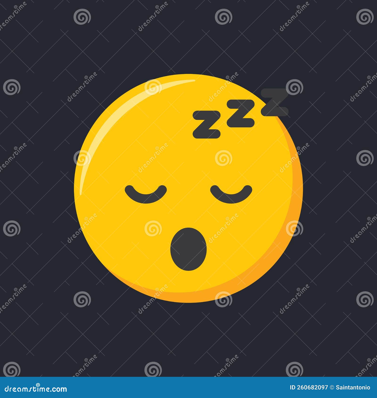 Emoji Icon. Sleepy Face Emoticon, Vector Illustration | CartoonDealer ...