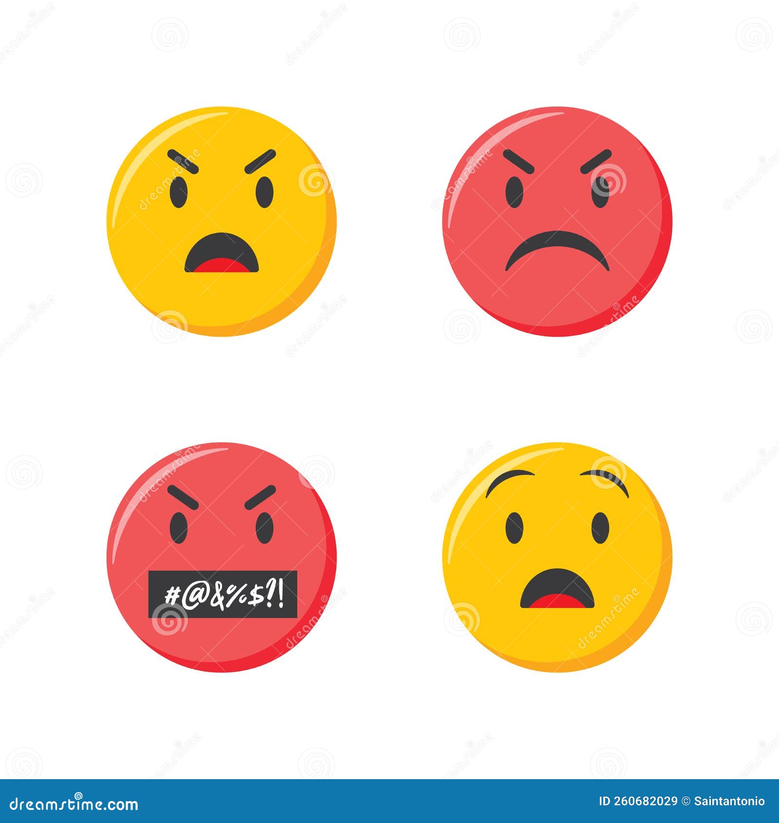 Emoji Icons Set. Emoticons Collection Vector Illustration Stock Vector ...