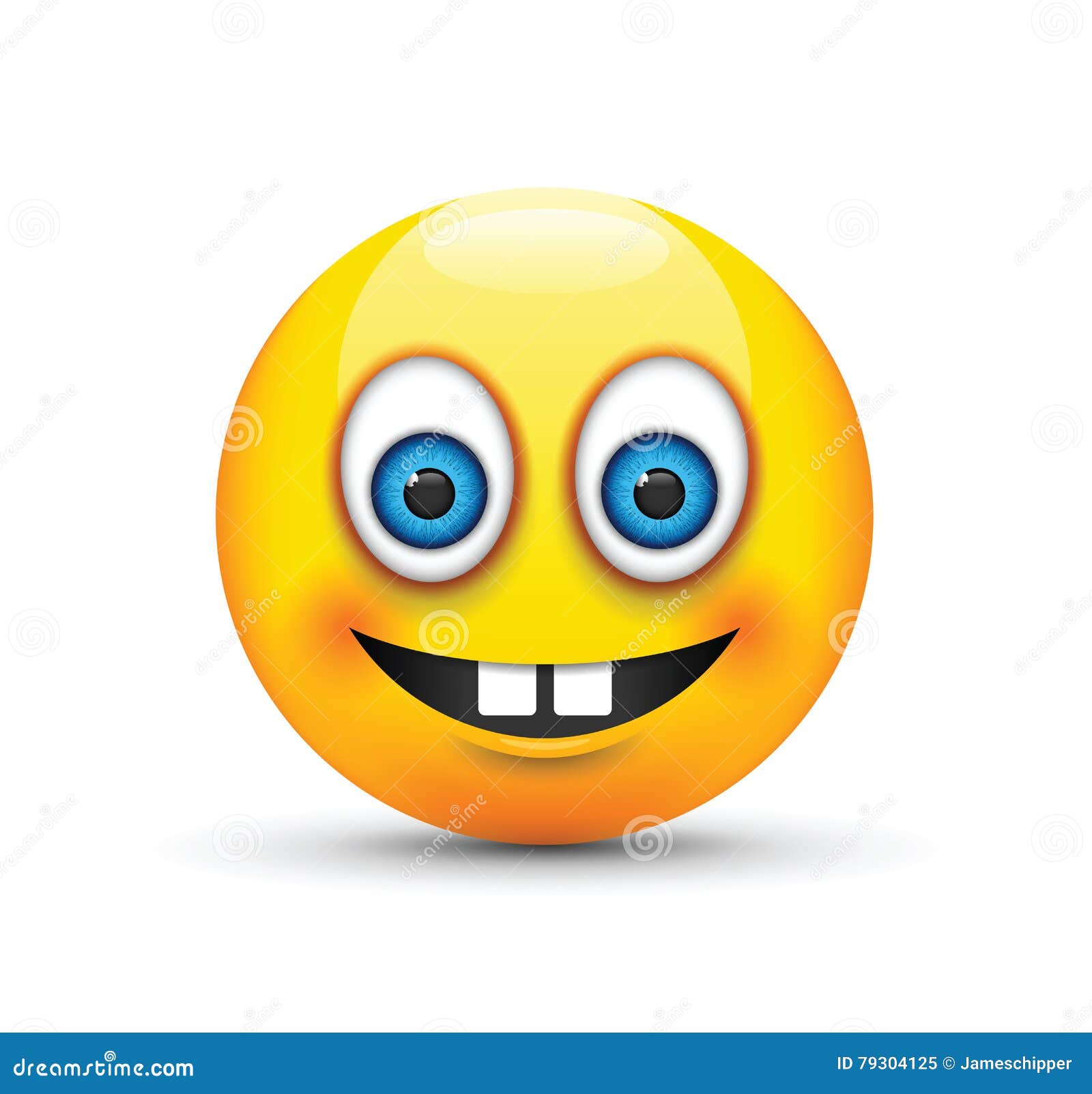 Emoji loco ilustración del vector. Ilustración de sonrisa - 79304125
