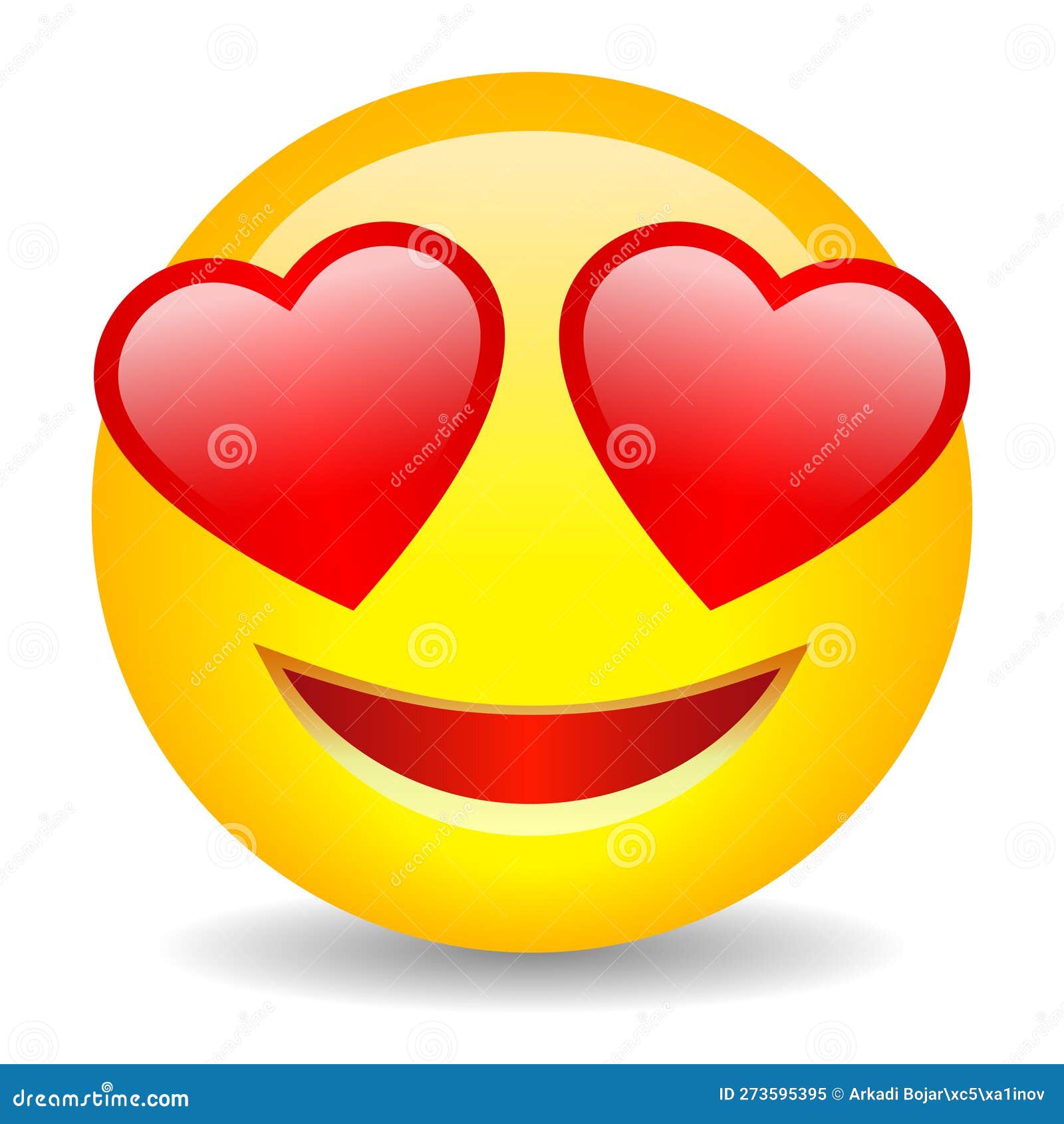 Emoji in Love Vector Cartoon Stock Vector - Illustration of hart ...