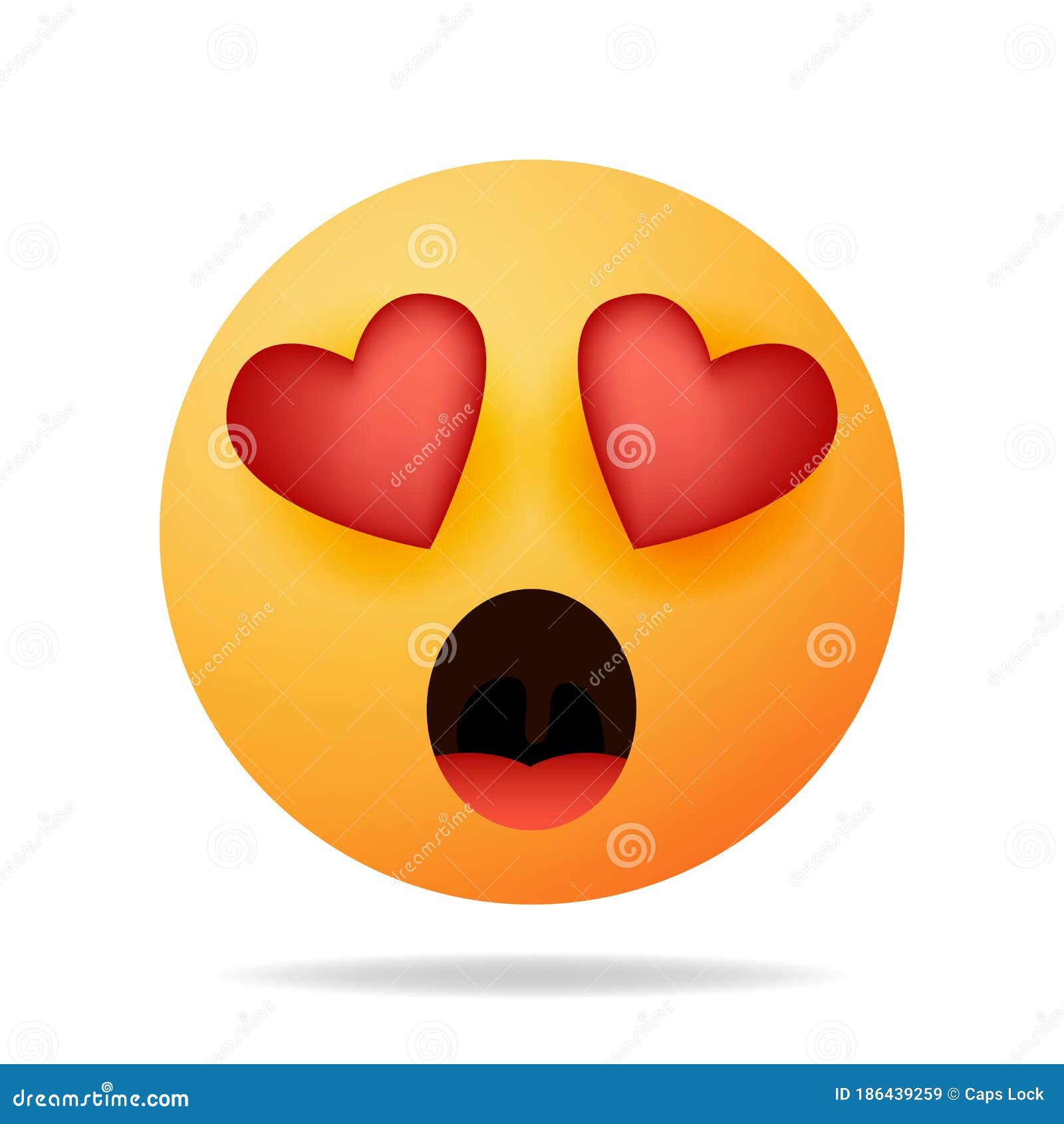 Emoji in Love - Yellow Face with Expression in Love. the Concept of ...