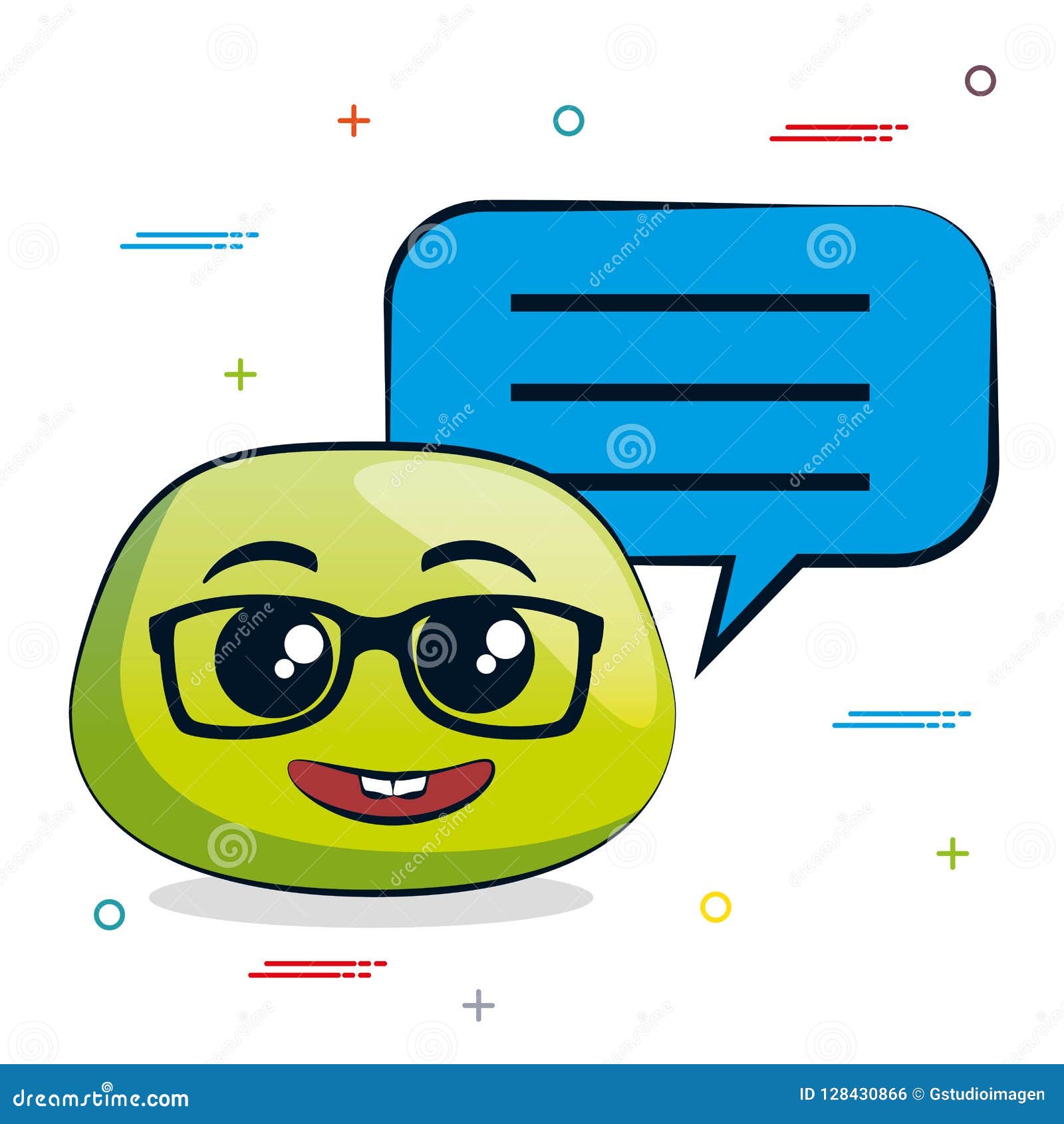 20 Emoji Message Icons In Line Form. Vector Illustration ...