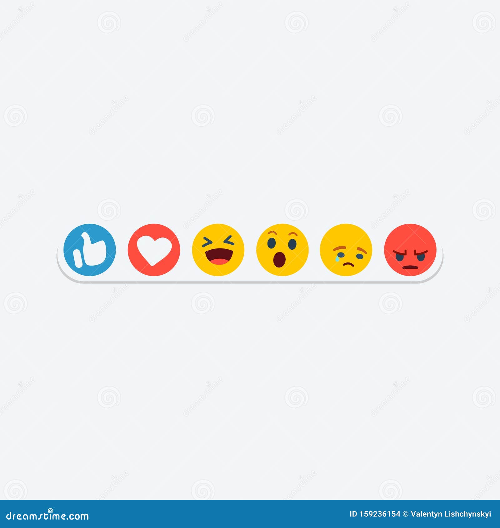 Emoji Mood Indicator Emotion Feedback Set Vector | CartoonDealer.com ...