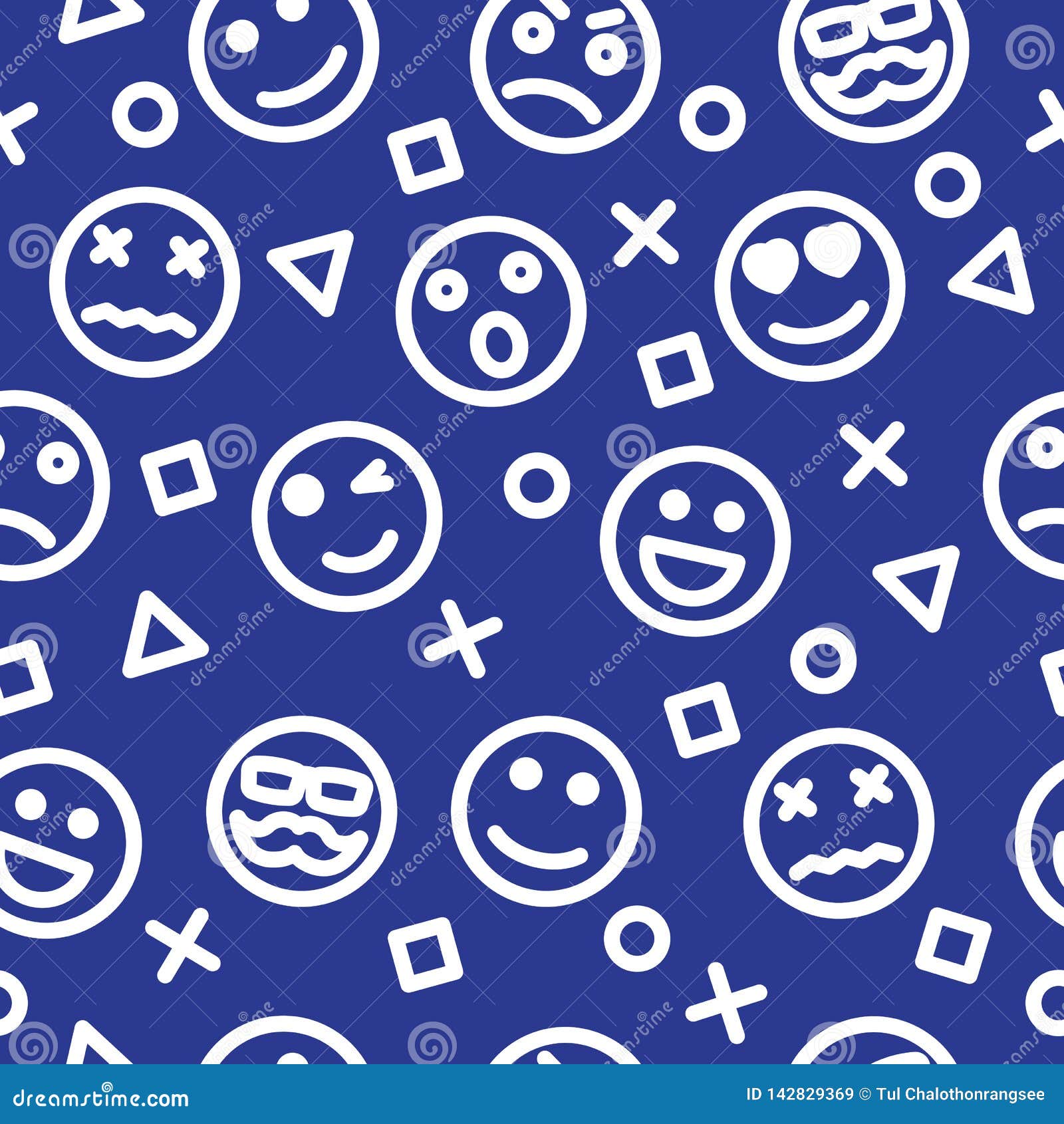 Emoji Outline Seamless Pattern Stock Vector - Illustration of funny ... Emoji Outline Seamless Pattern Stock Vector - Illustration of funny ...