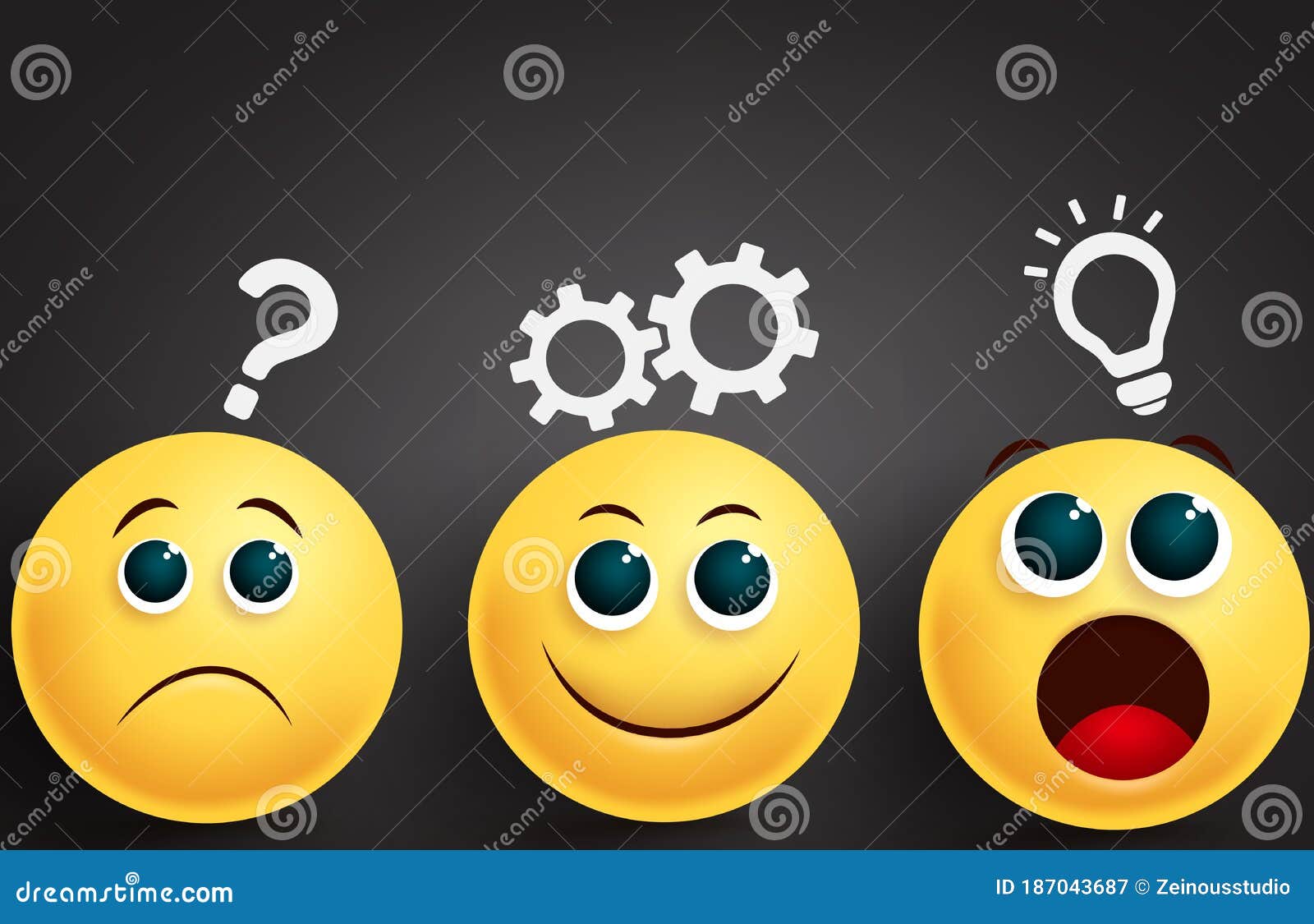 Brainstorming, Thinking, Idea Icon, Black Version Vector Illustration ...