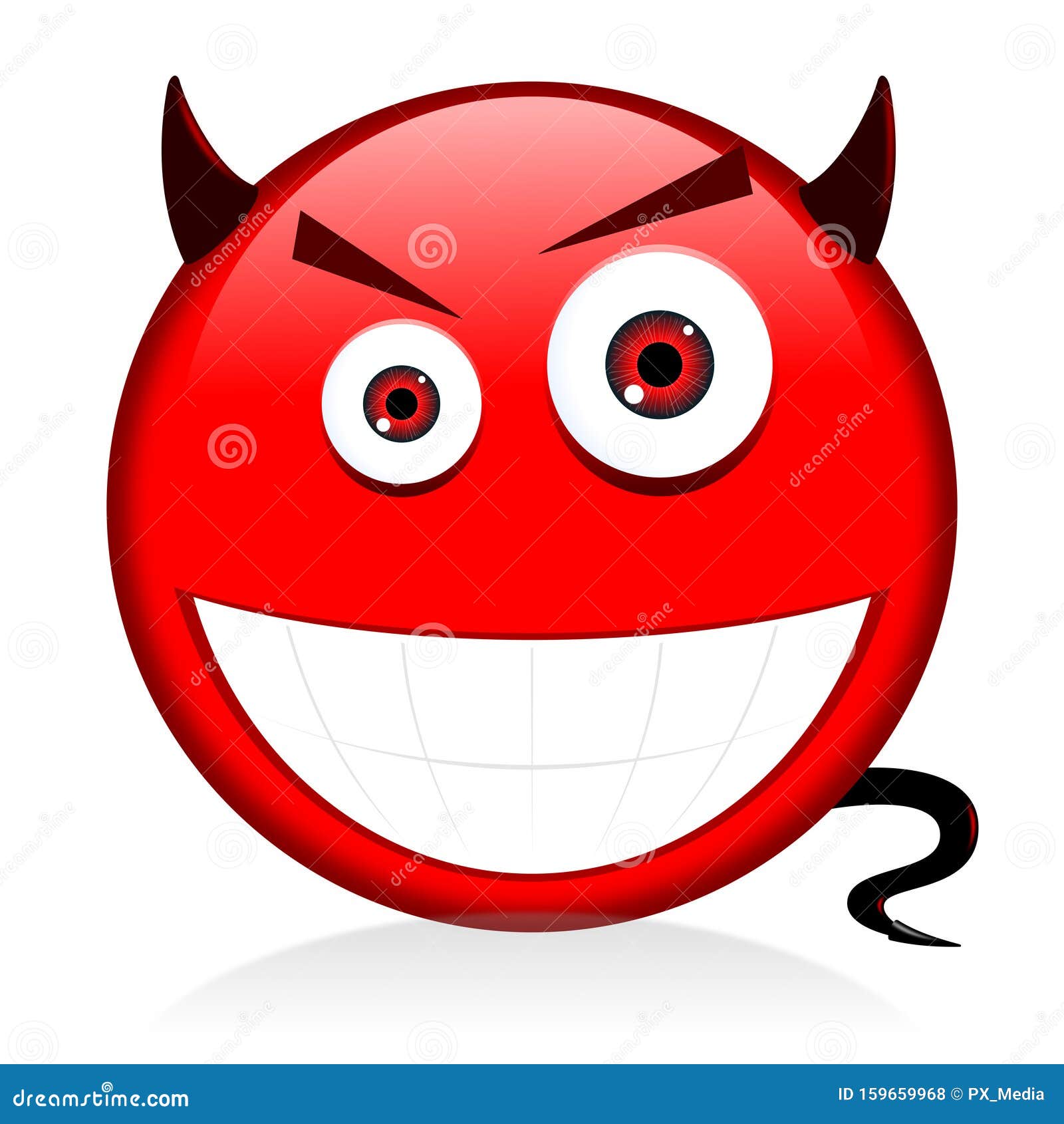 Emoji Rojo, Emoticono - Diablo Stock de ilustración - Ilustración de ...