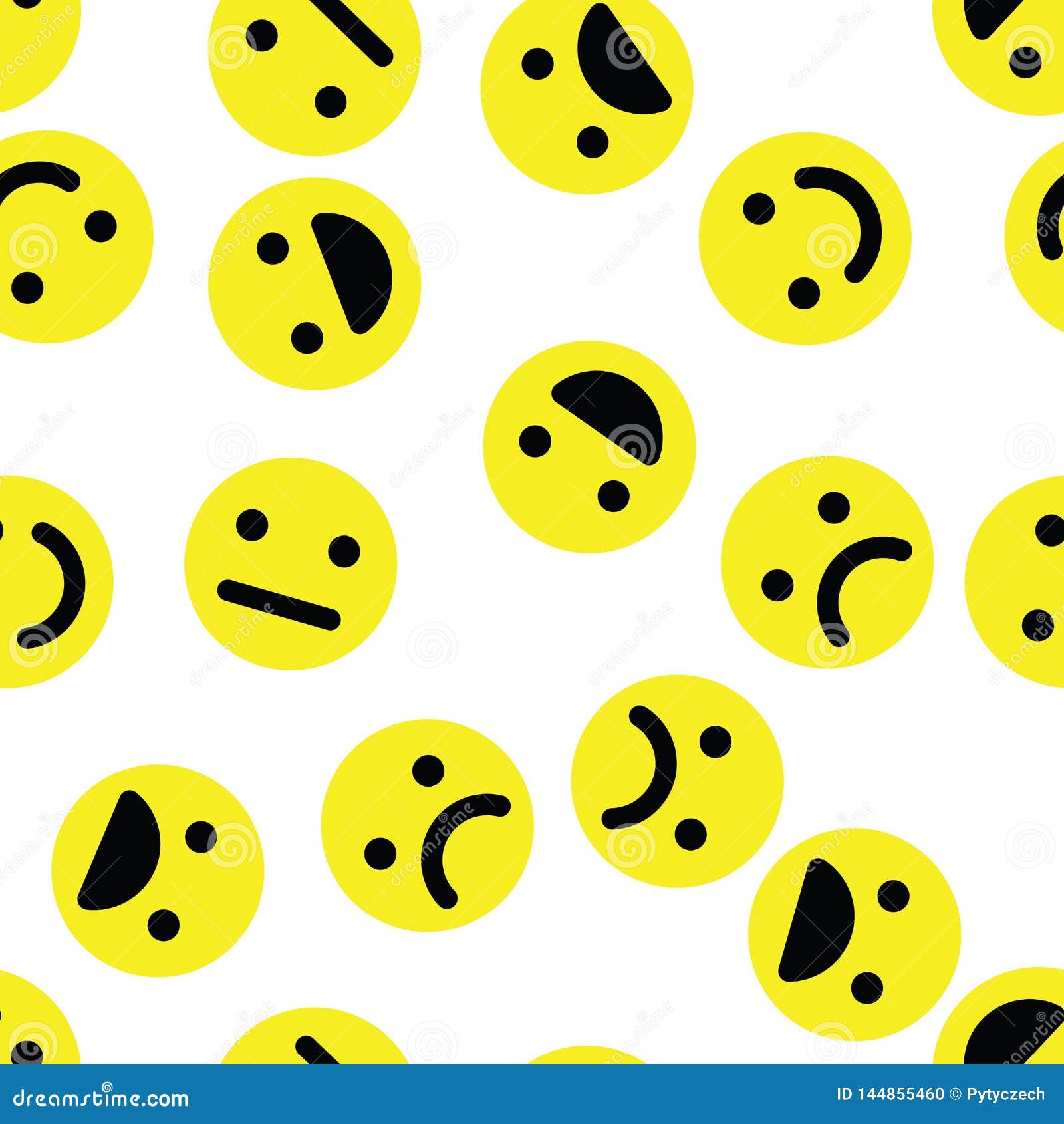 Emoji Seamless Pattern Background. Simple Yellow Emoticons Stock Vector ... Emoji Seamless Pattern Background. Simple Yellow Emoticons Stock Vector ...