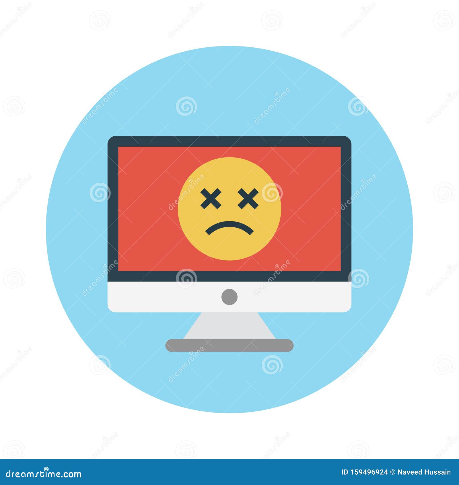 Emoji Sharing Reception Vector Flat Icon Stock Illustration ...