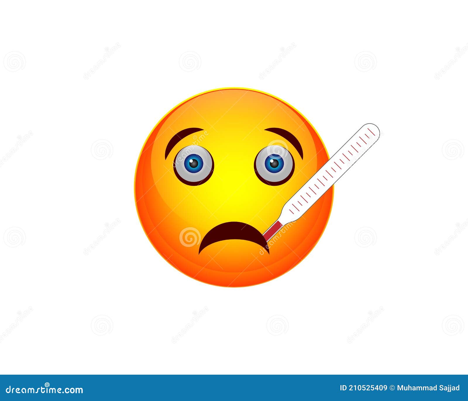 Emoji Sick Sad Feeling with Realistic Face Expression Stock Vector ...